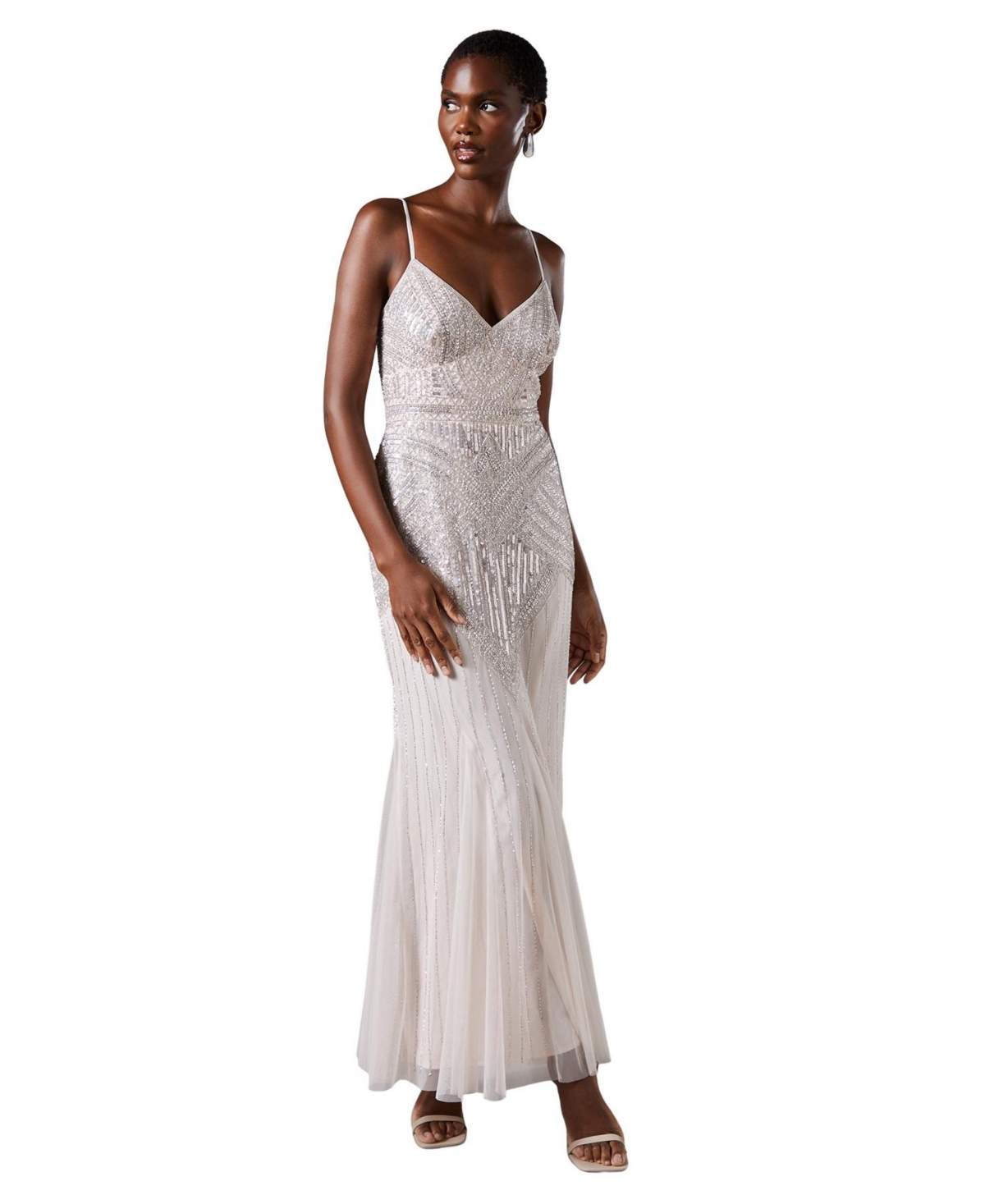 Click here for Coast Womens Deco Embellished Cami Maxi Dress - Ne... prices