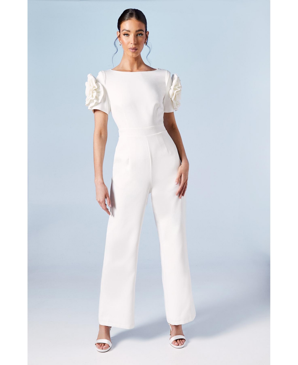Click here for Coast Womens 3D Flower Shoulder Bridal Jumpsuit -... prices