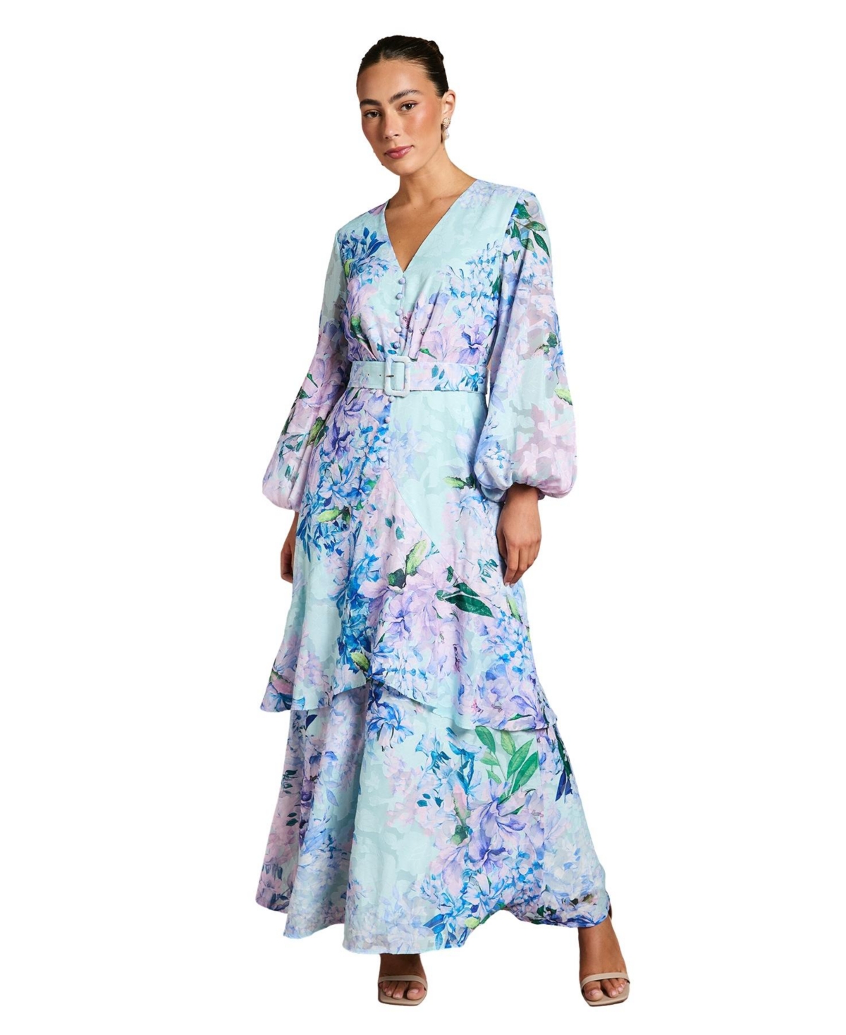 Click here for Coast Womens Long Sleeve Chiffon Belted Maxi Dress... prices