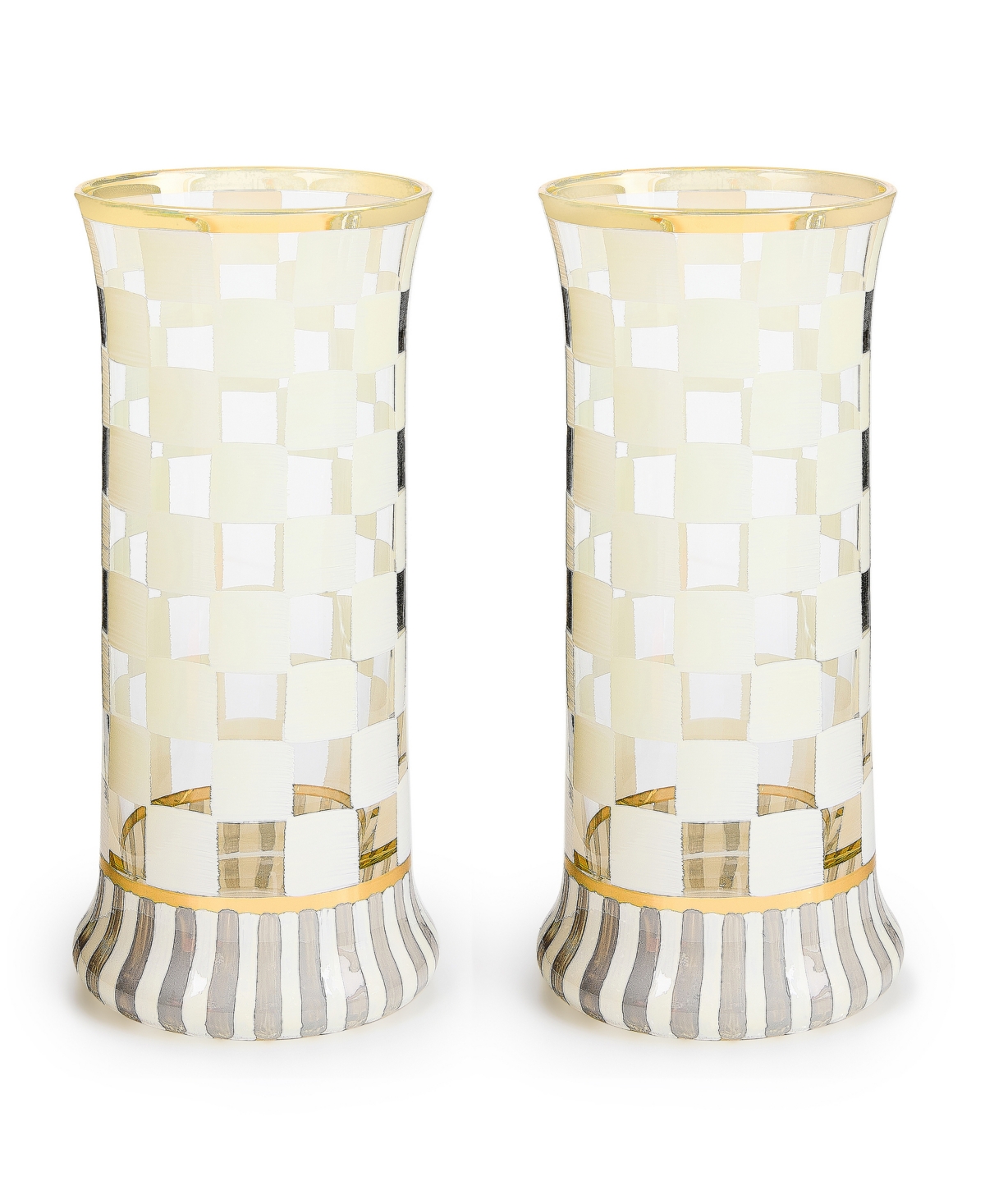 Click here for MacKenzie-Childs Carnival White Highball Glass  Se... prices