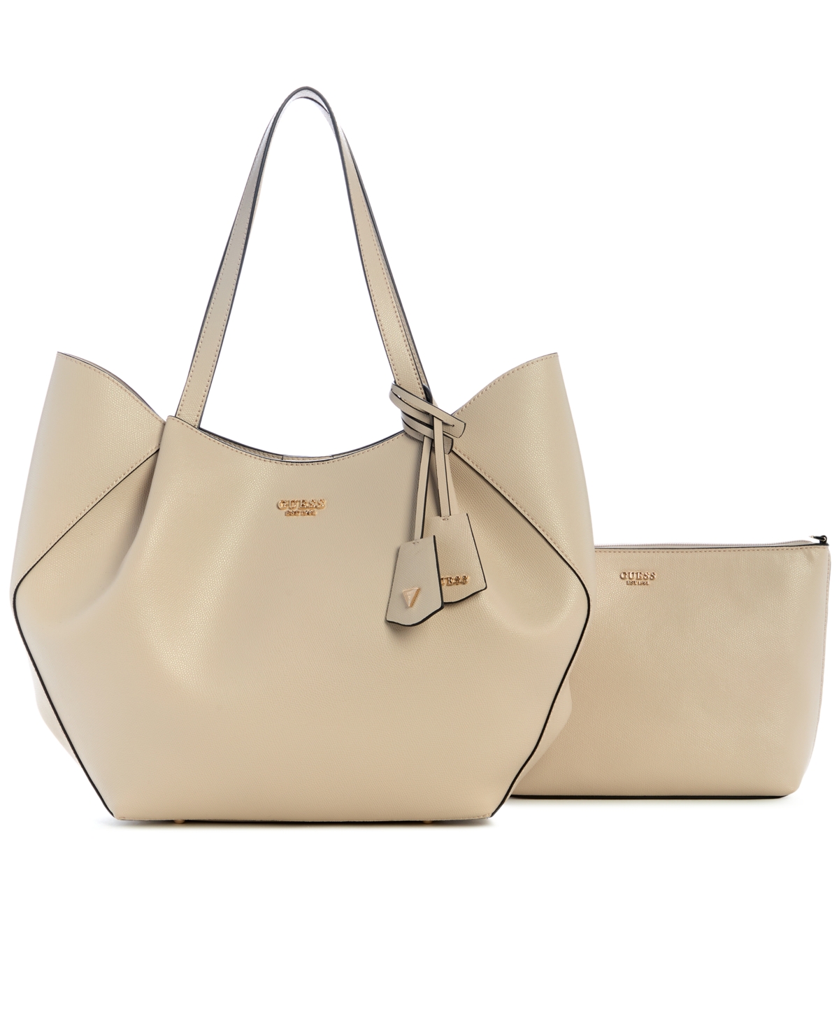 Click here for Guess Womens Amorette 2-in-1 Tote Bag - Light Taup... prices