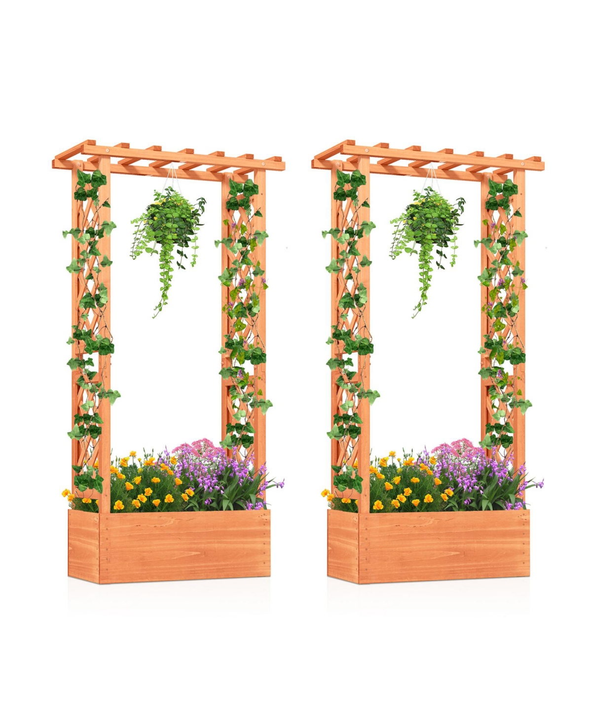 Click here for Gymax Raised Garden Bed Planter Box w/ Side & Top... prices