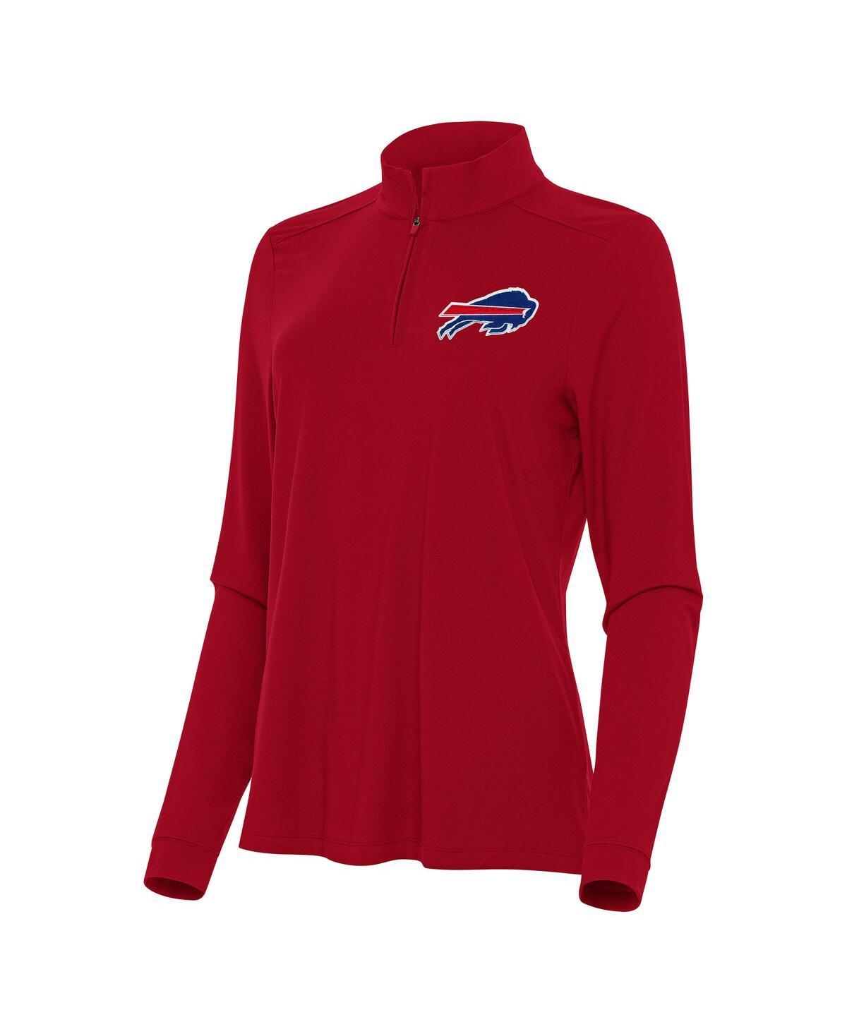 Click here for Antigua Womens Red Buffalo Bills Intent Quarter-Zi... prices