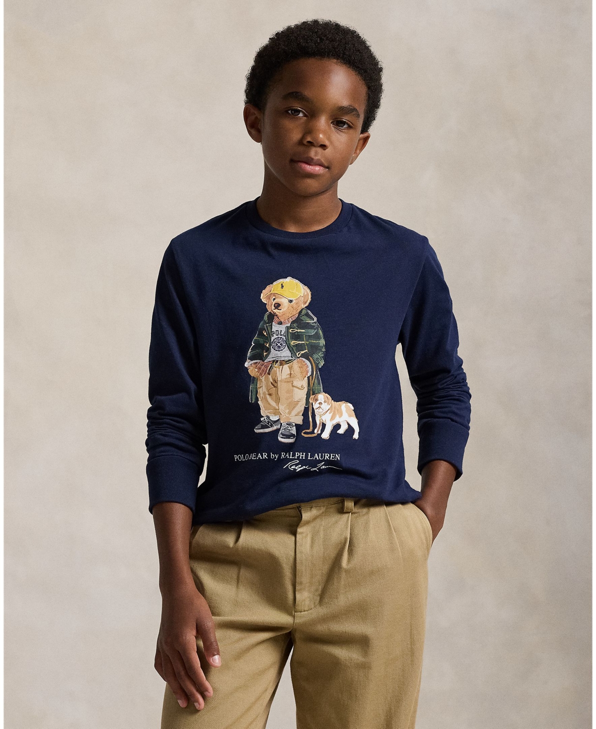 Click here for Polo Ralph Lauren Big Boys Polo Bear Long Sleeve T... prices