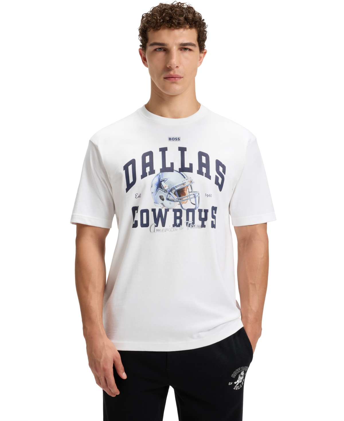 Click here for Boss x Dallas Cowboys Helmet Graphic T-Shirt - Whi... prices