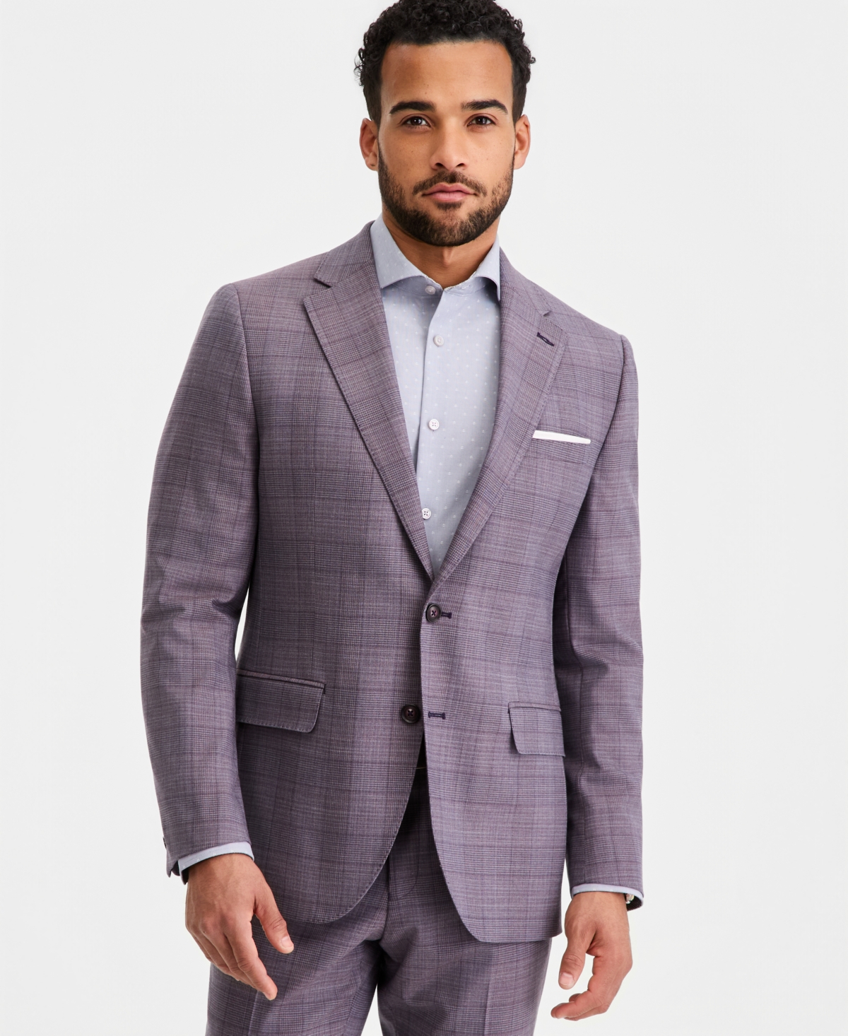 Click here for Ted by Ted Baker Mens Modern-Fit Purple Plaid Suit... prices