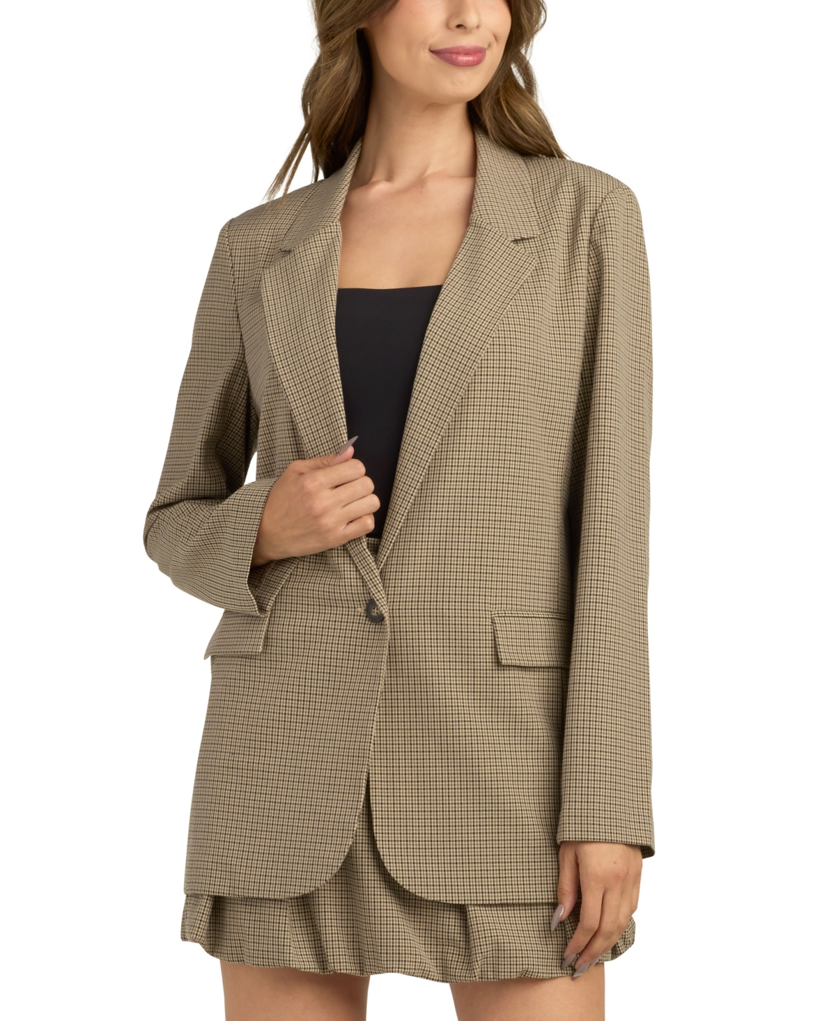 Click here for Bcx Womens Oversized Notch Collar Blazer - Color 1 prices
