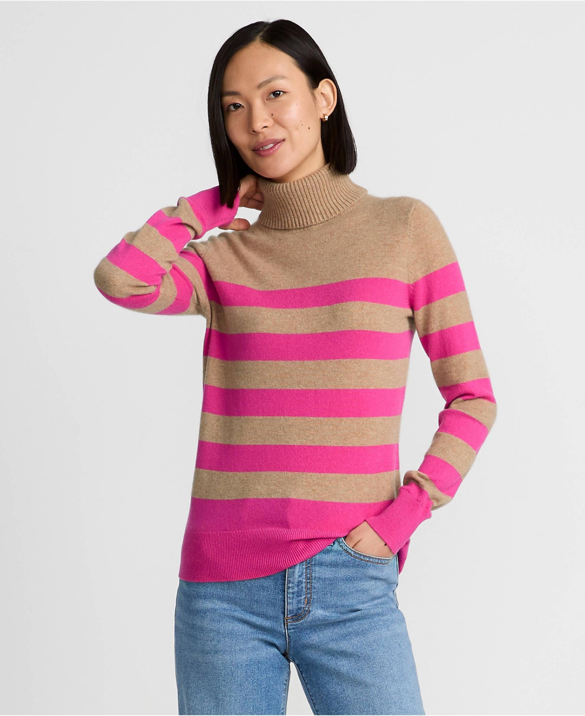 Click here for Lands End Womens Turtleneck Sweater - Intense rose... prices
