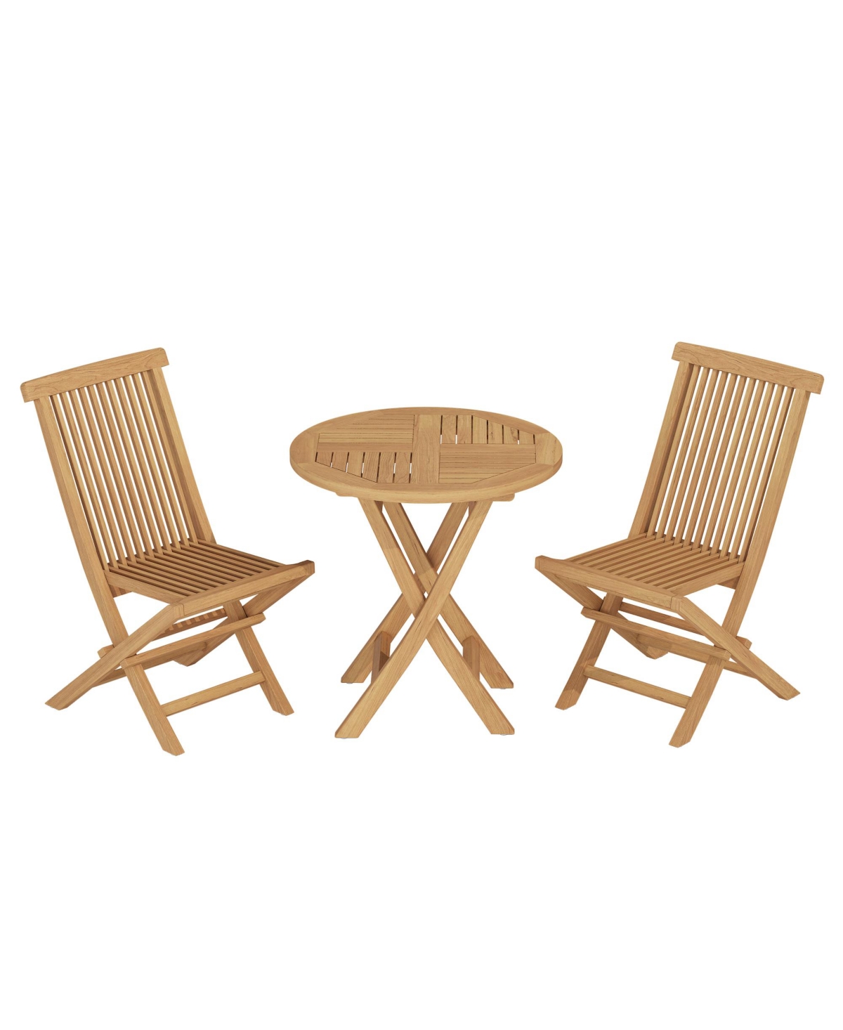 Click here for Decksplore Outdoor teak folding three-piece set prices