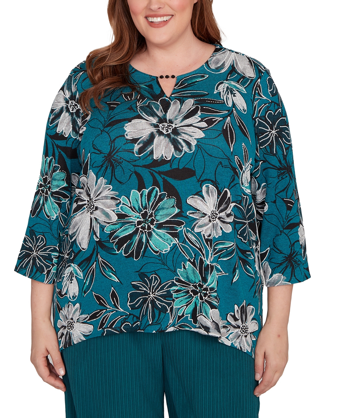 Click here for Alfred Dunner Plus Size Lake Champlain Floral Prin... prices