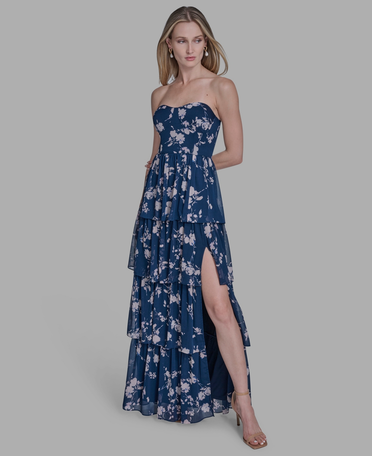 Click here for Bcbg Womens Sweetheart Neck Ruffled Gown - City In... prices