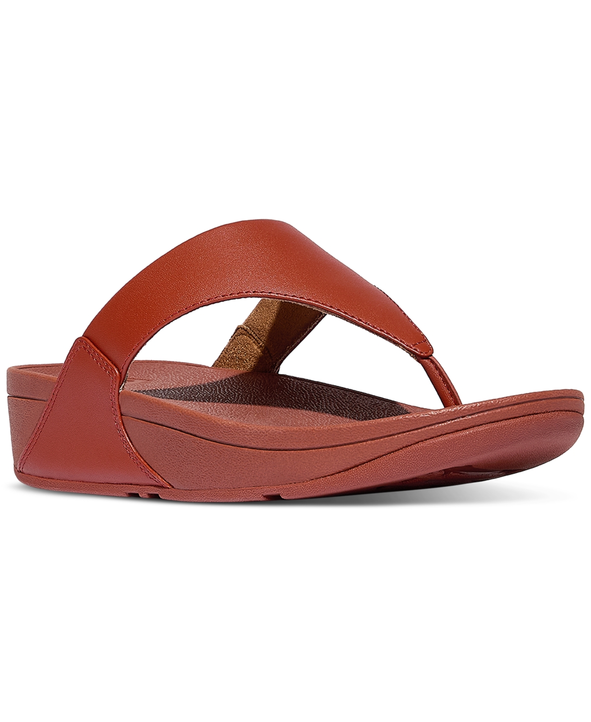 Click here for FitFlop Womens Lulu Leather Toe-Thongs Sandals - T... prices