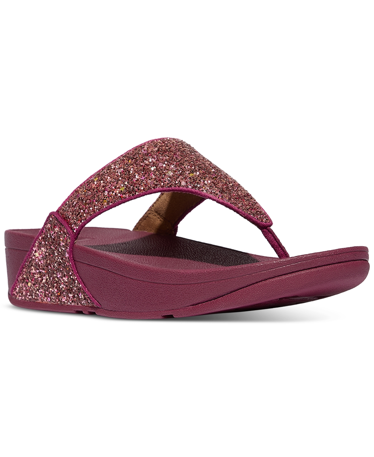 Click here for FitFlop Womens Lulu Multi-Tonal Glitter Wedge Sand... prices