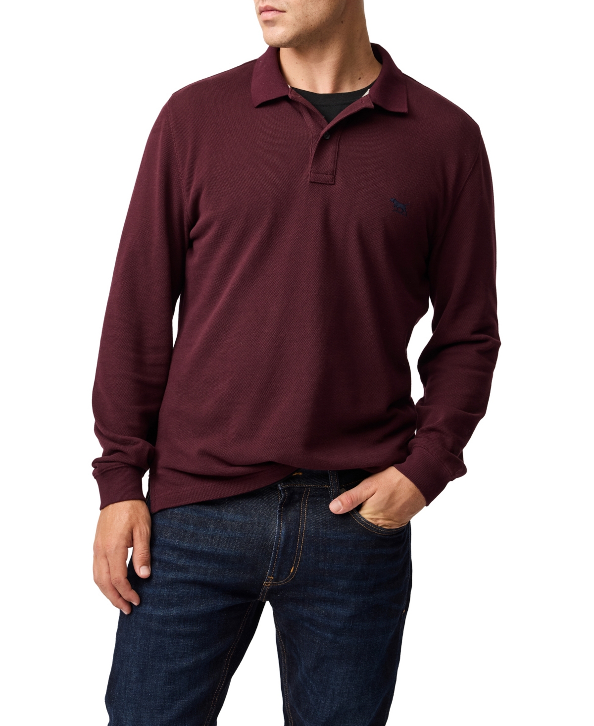 Click here for Rodd & Gunn Mens The Gunn Long Sleeve Slim Fit Pol... prices