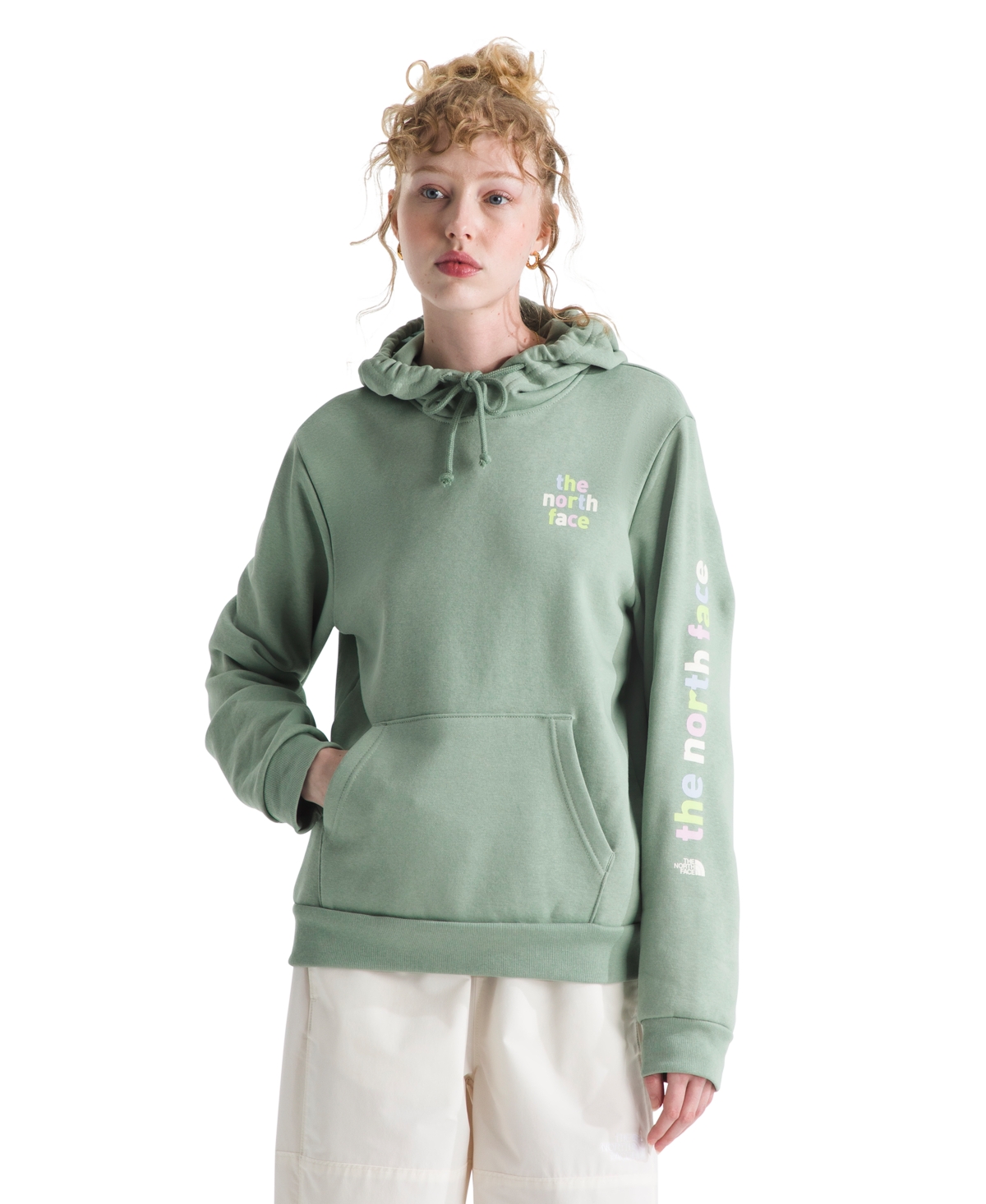 The North Face Womens Evolution Proud Logo Detail Hoodie - Slate Moss