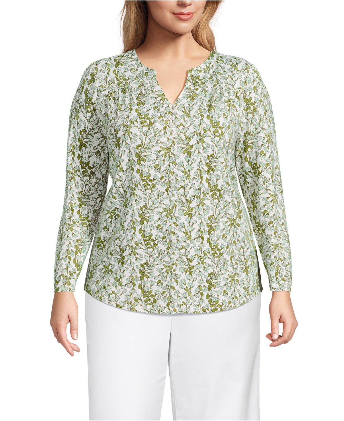 Click here for Lands End Womens Plus Size Long Sleeve Lightweight... prices