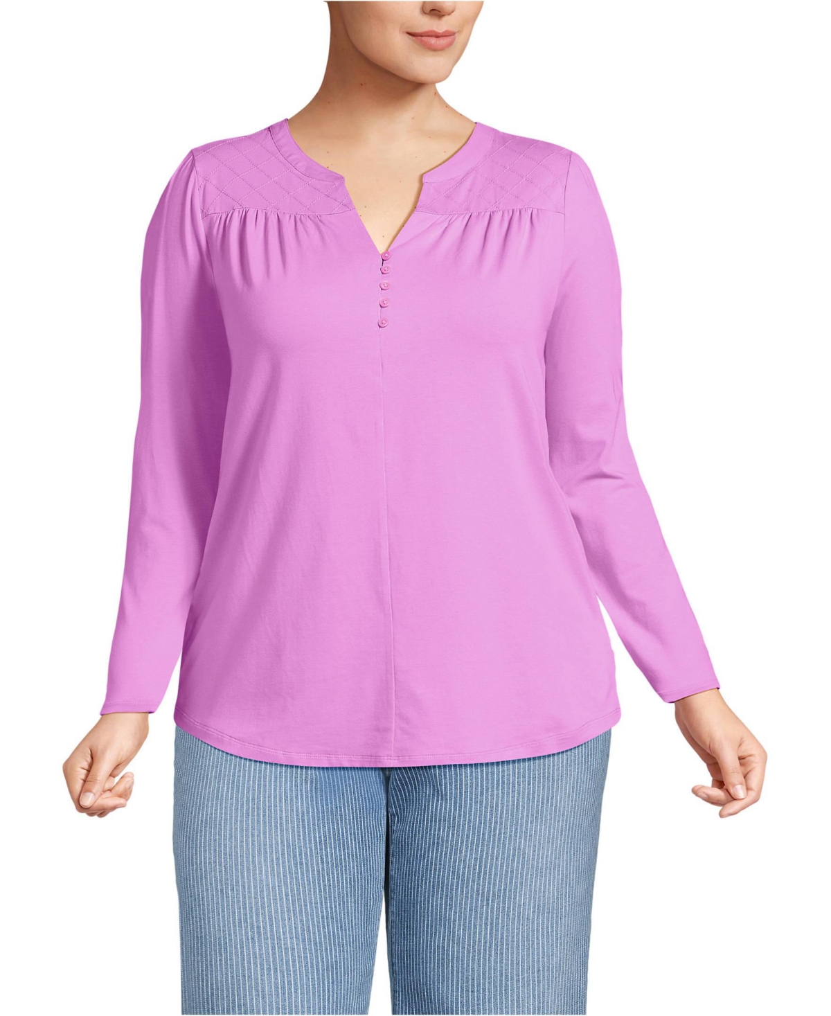 Click here for Lands End Womens Plus Size Long Sleeve Lightweight... prices