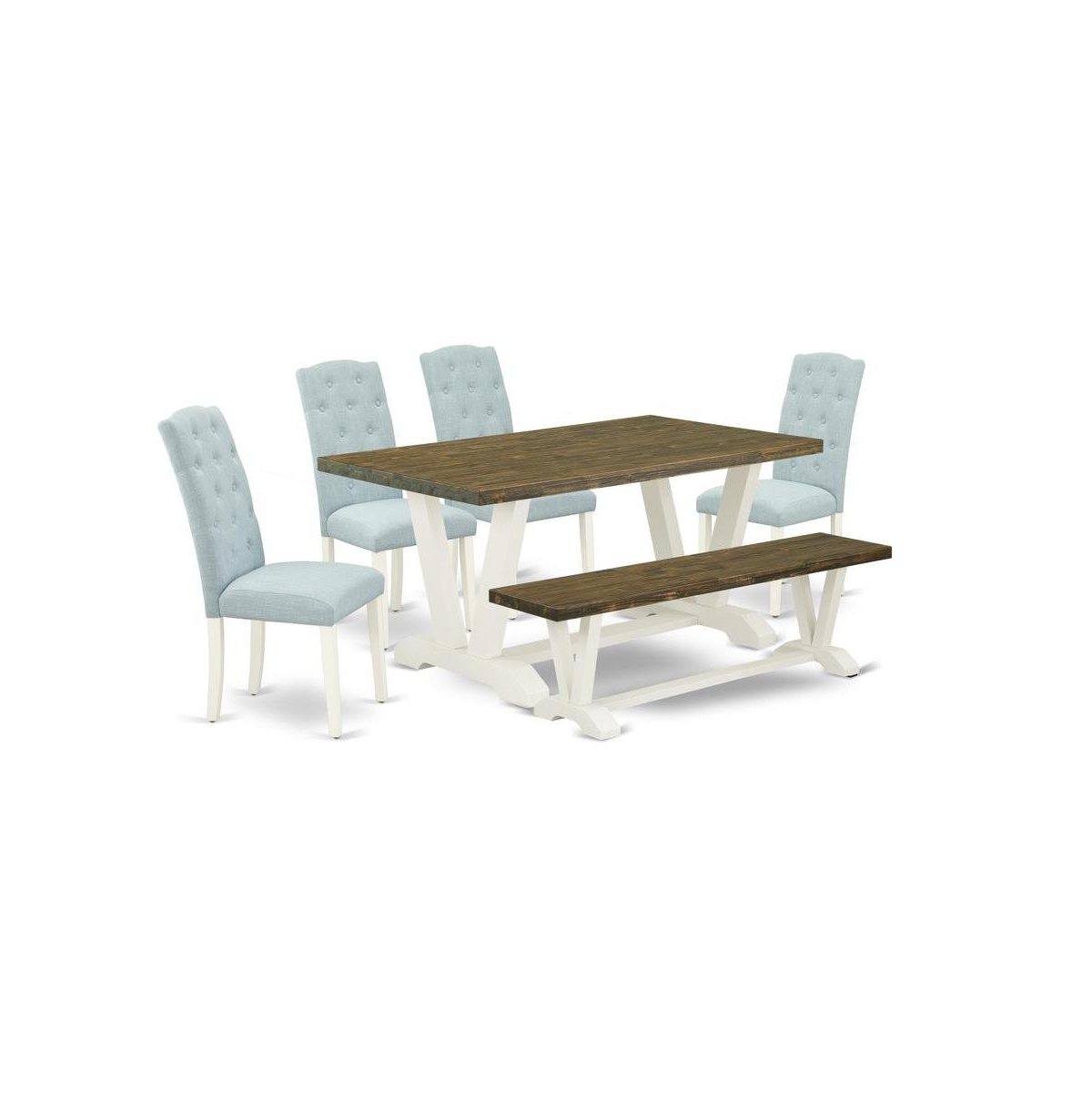 Click here for East West Furniture V076CE215-6 6-Piece Dining Roo... prices
