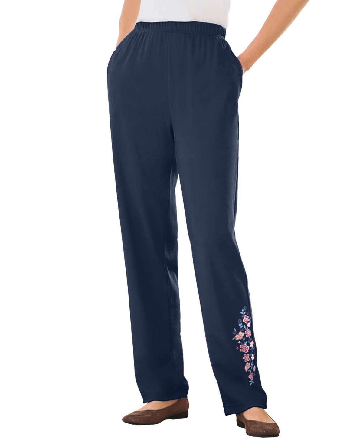 Click here for Woman Within Womens Within 7-Day Embroidered Strai... prices