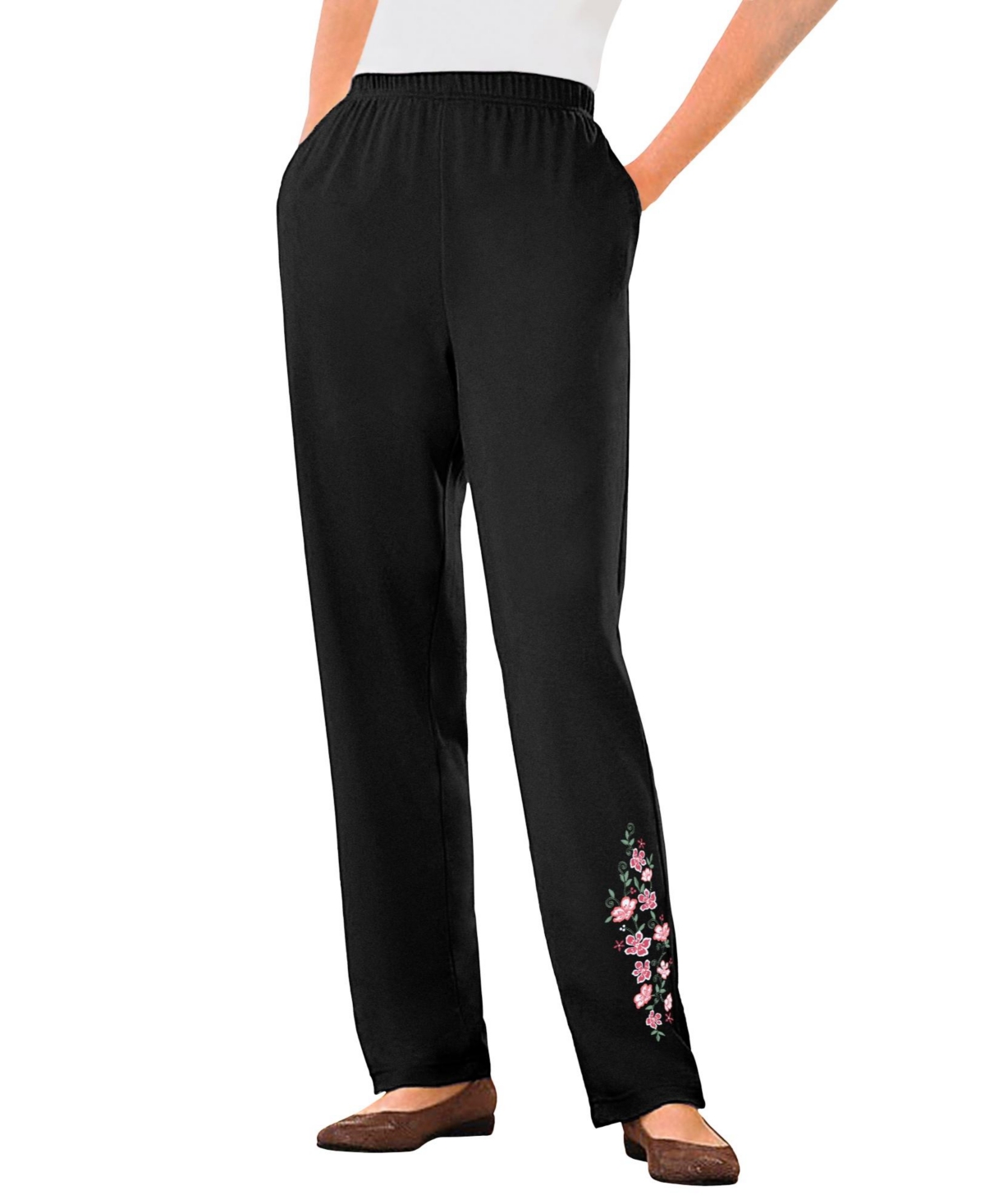 Click here for Woman Within Womens Within 7-Day Embroidered Strai... prices