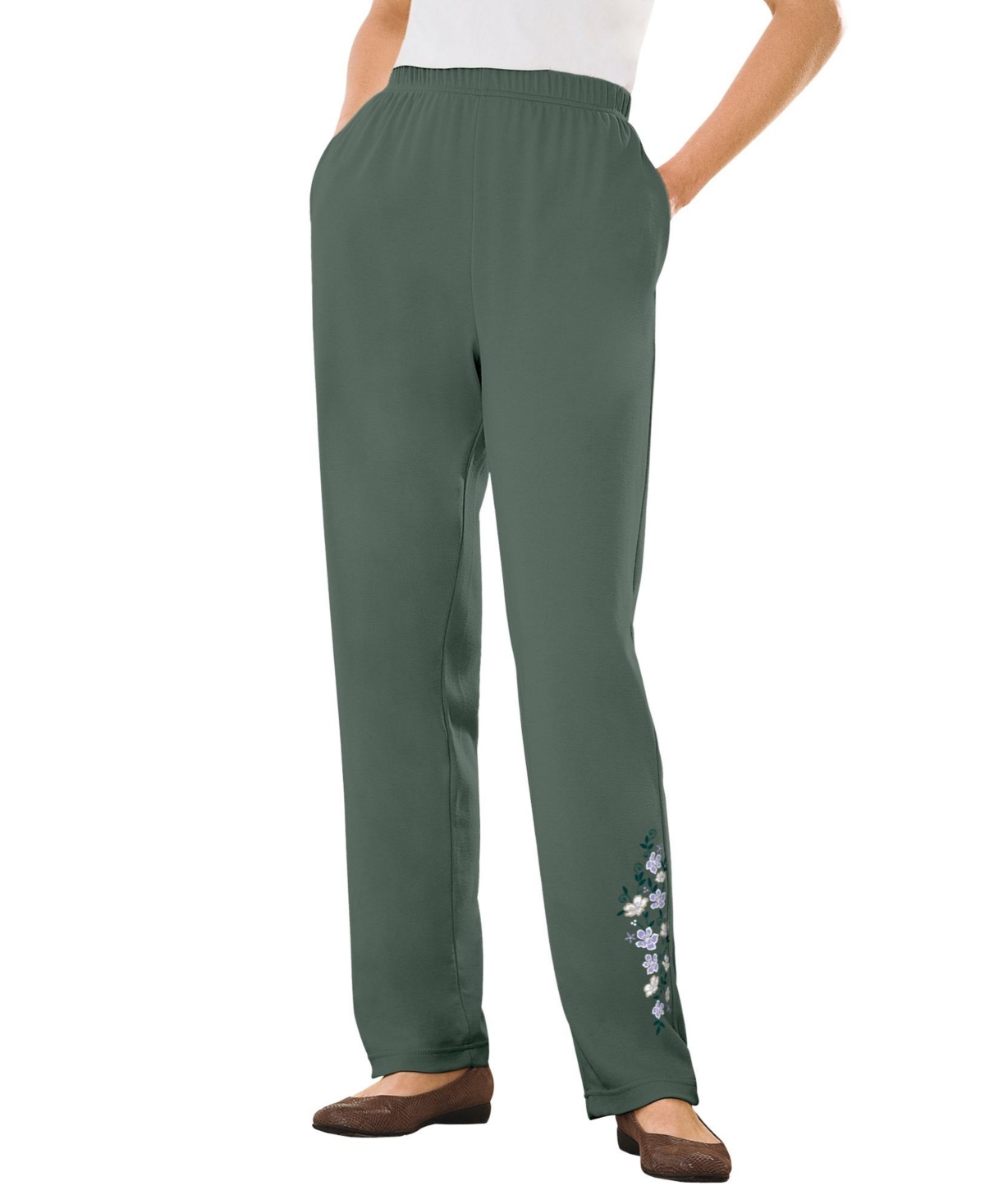Click here for Woman Within Womens Within 7-Day Embroidered Strai... prices