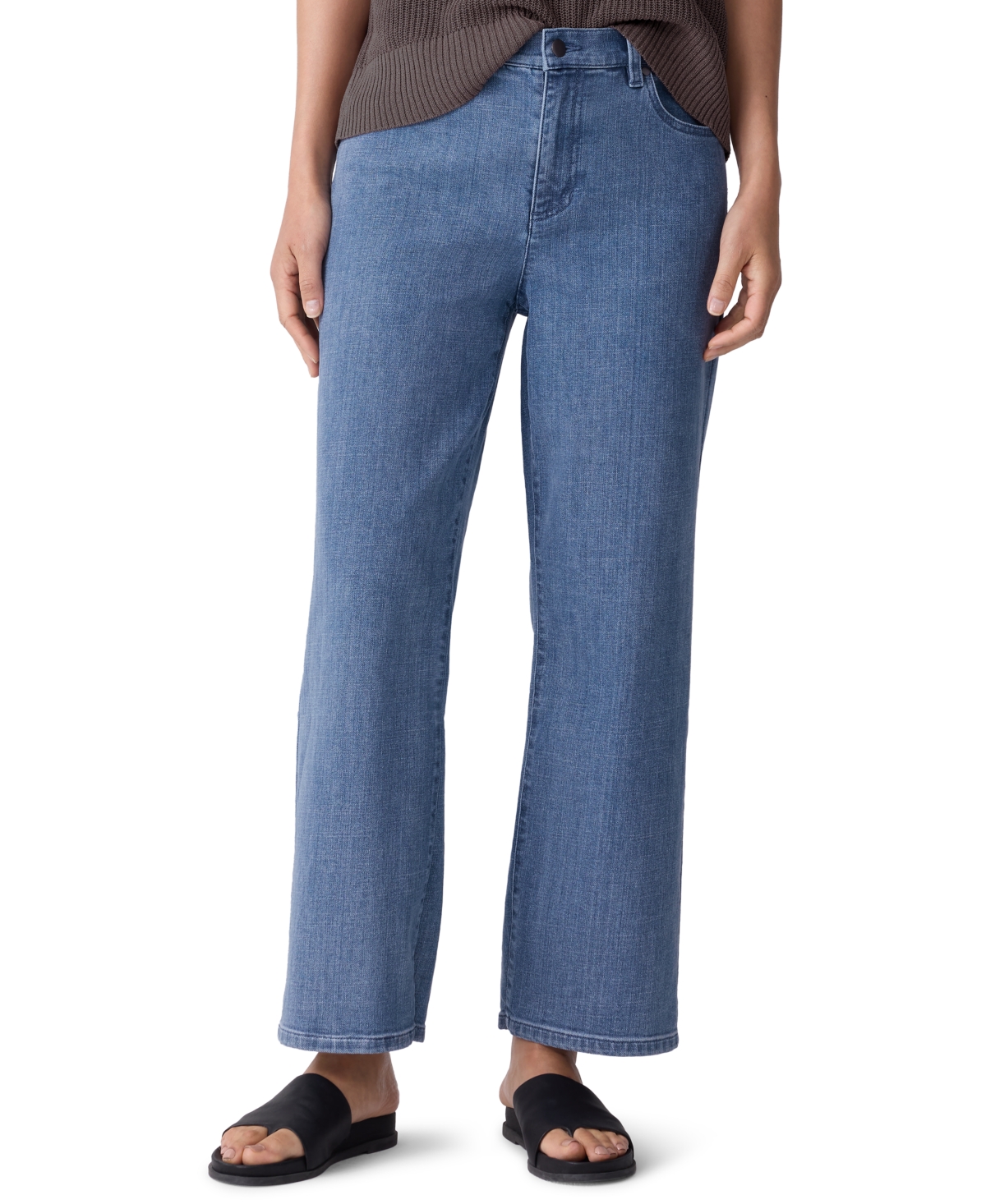 Click here for Eileen Fisher Womens Straight Ankle Jeans - Classi... prices
