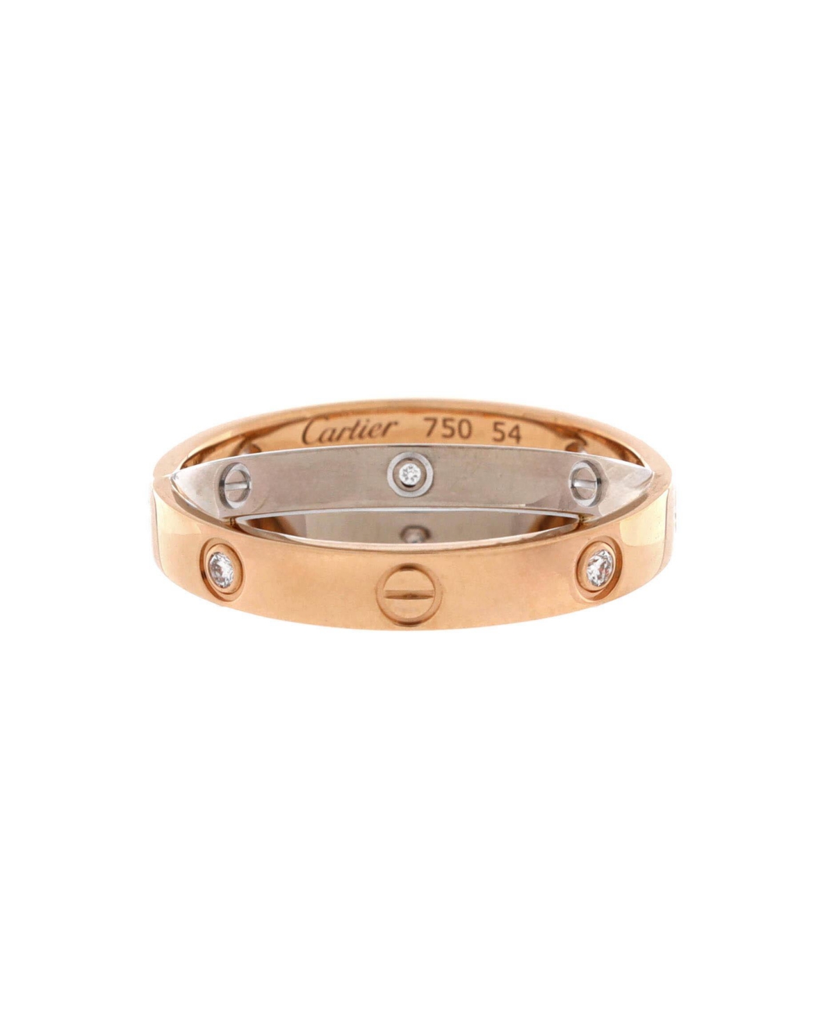 Click here for Pre-Owned Cartier Love 6 Diamonds Double Ring - 18... prices