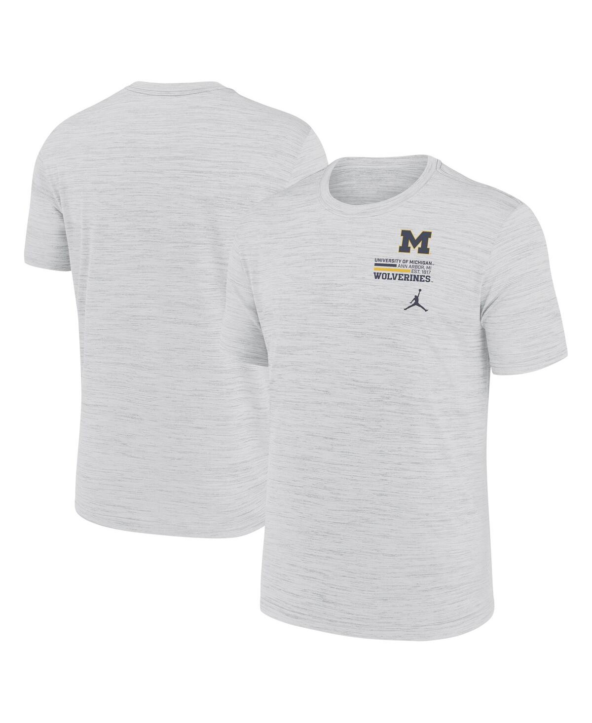 Click here for Jordan Mens White Michigan Wolverines Velocity Sta... prices
