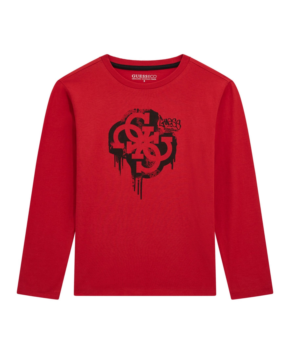 Click here for Guess Boys 8-18 Long-Sleeve Logo T-Shirt - Red prices