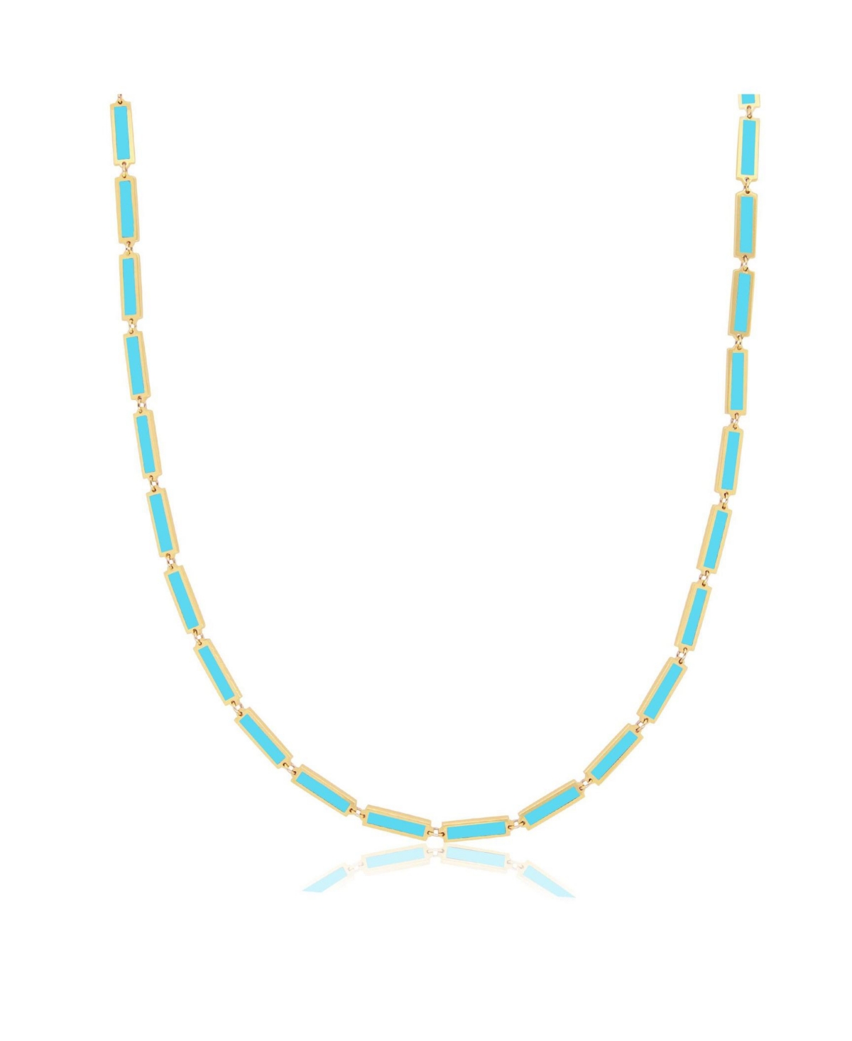 Click here for The Lovery Turquoise Bar Necklace 14K Gold 20 inch... prices