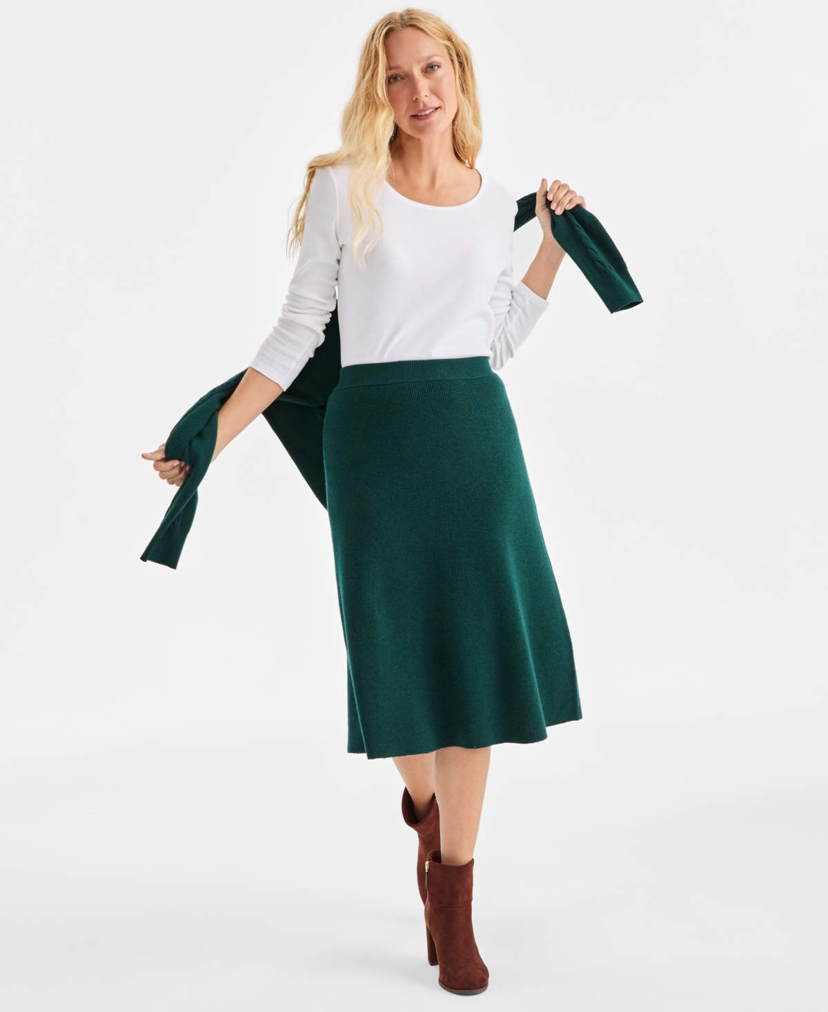 Click here for Style & Co Womens Ribbed Sweater Midi Skirt  Macys... prices