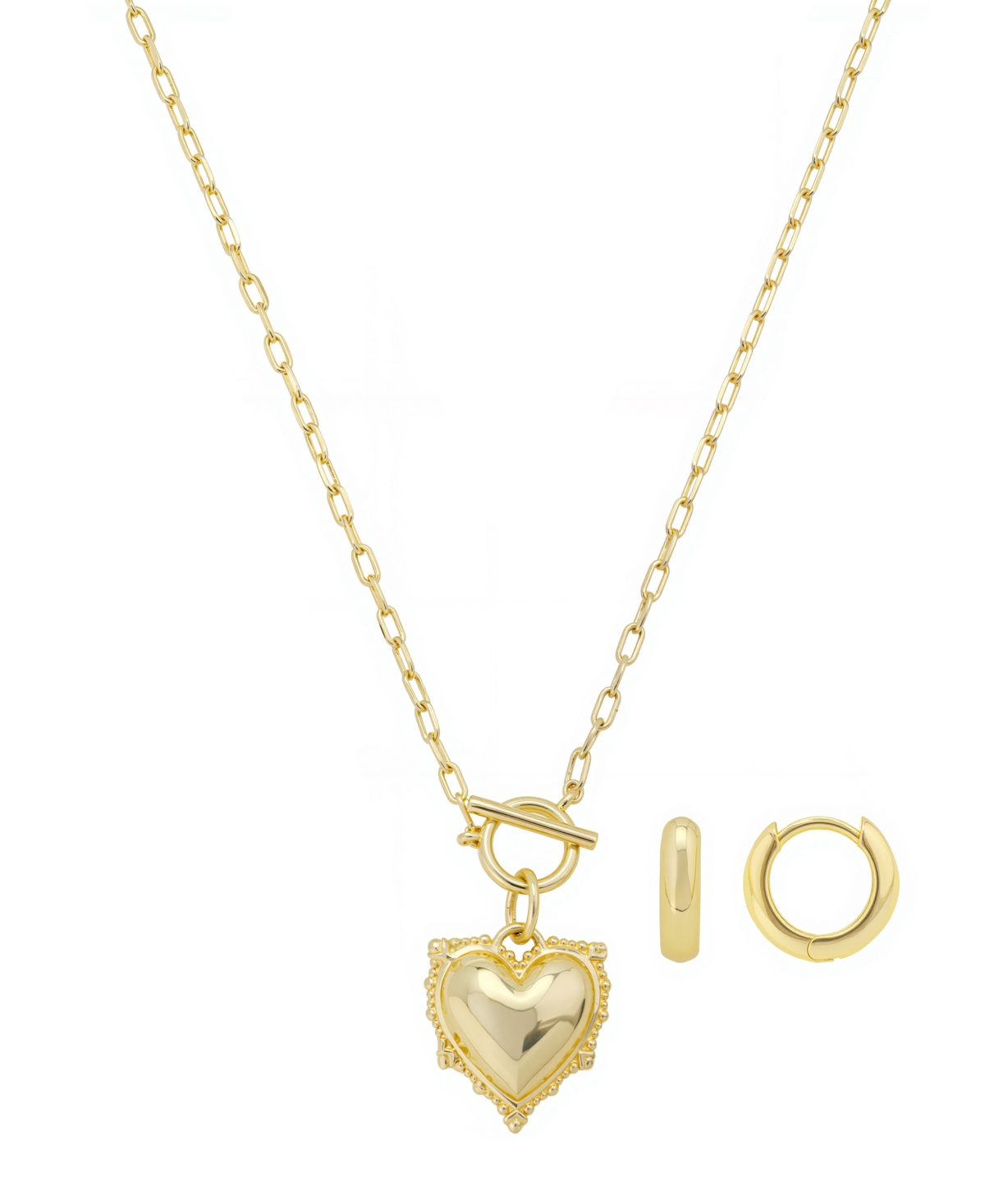 Click here for Unwritten Heart Pendant Necklace and Hoop Earring... prices