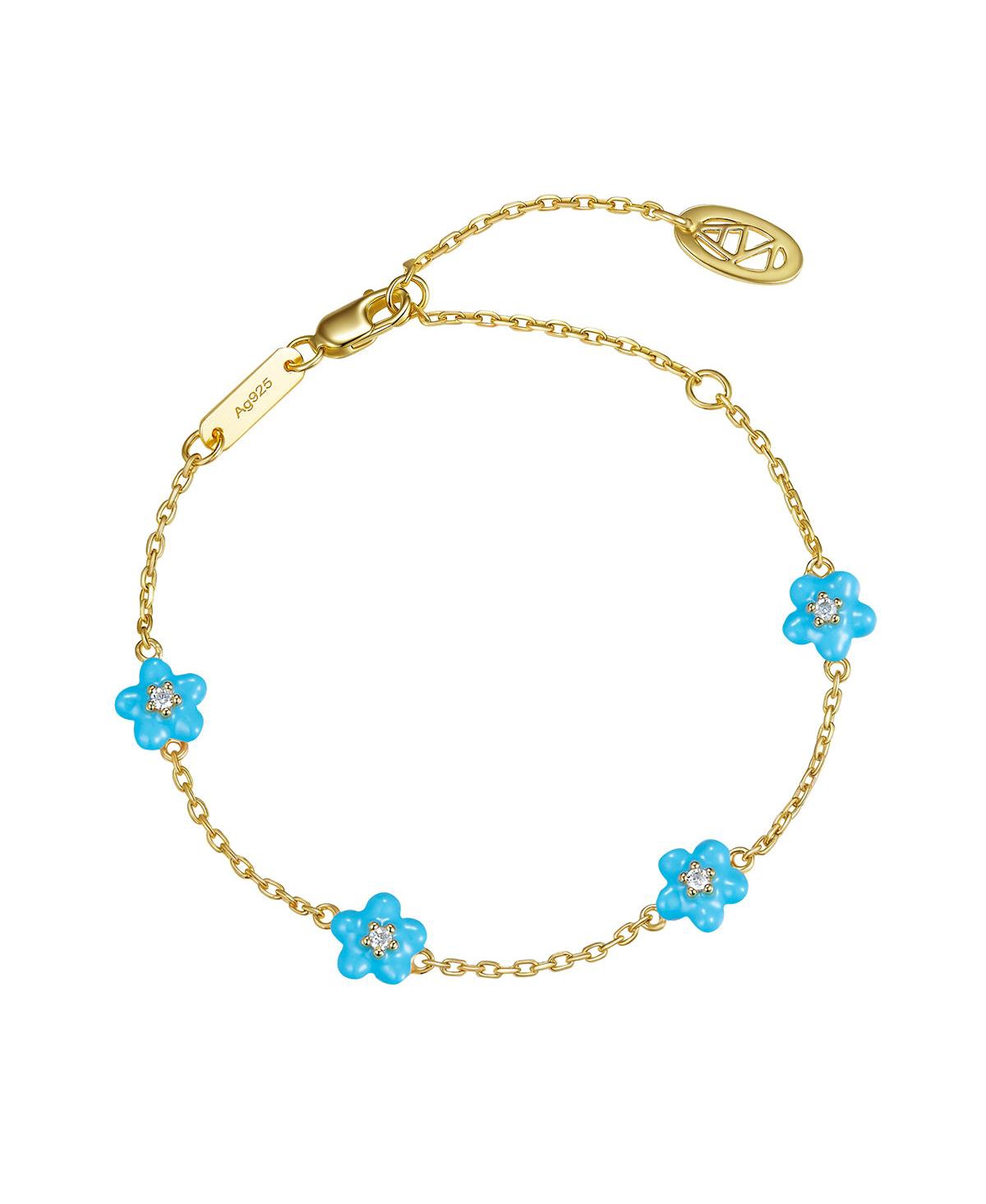 Click here for Anna Zuckerman Petit Sky Blue Daisy Bracelet - Sky... prices