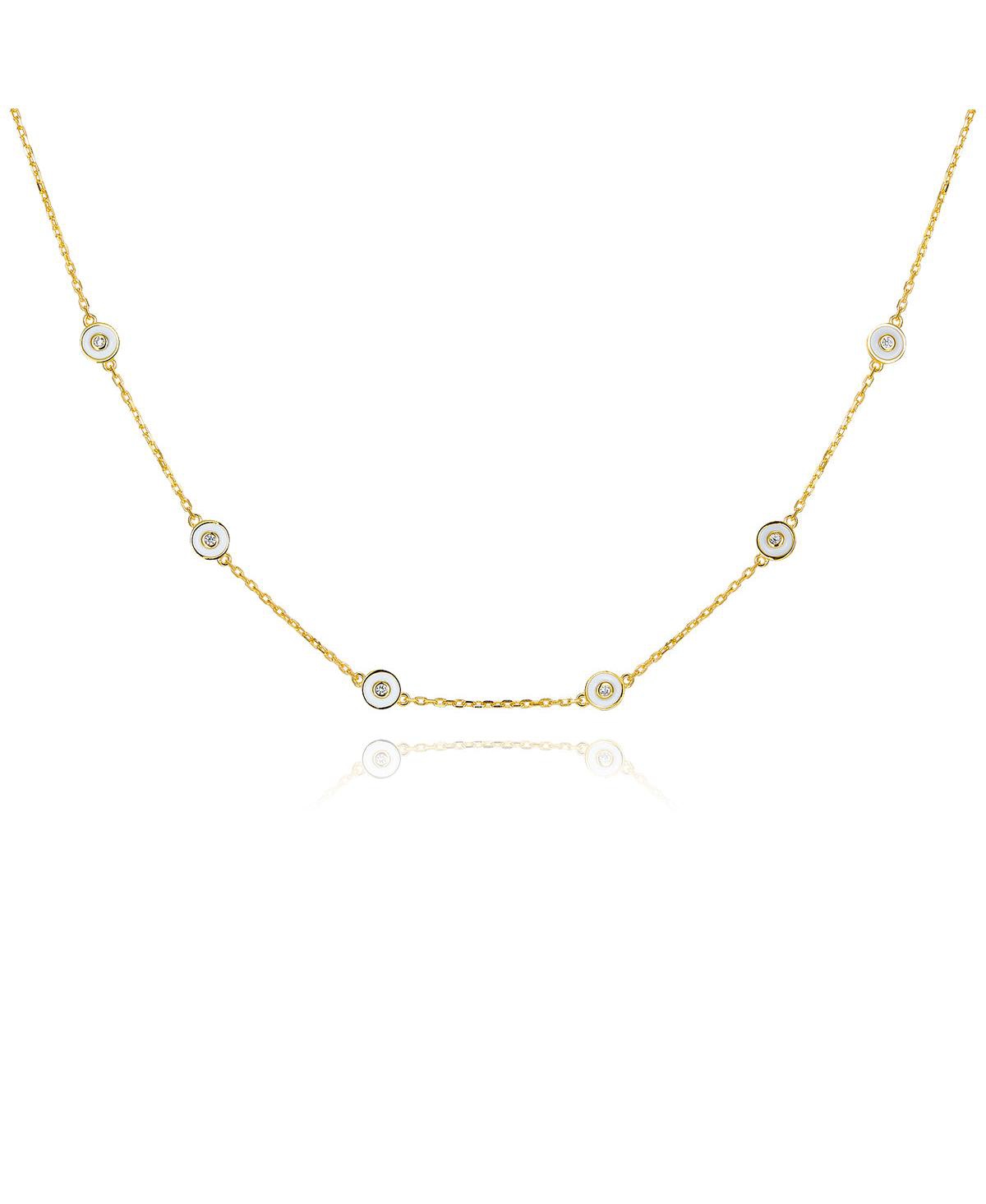 Click here for Anna Zuckerman Petit Bubble Necklace in White - Wh... prices