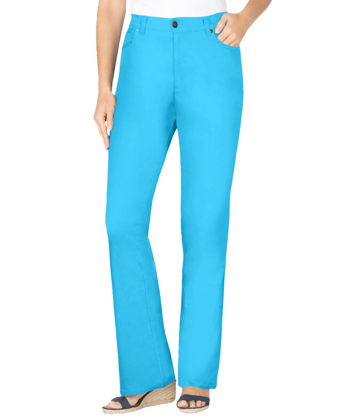 Click here for Woman Within Womens Within Bootcut Stretch Denim J... prices