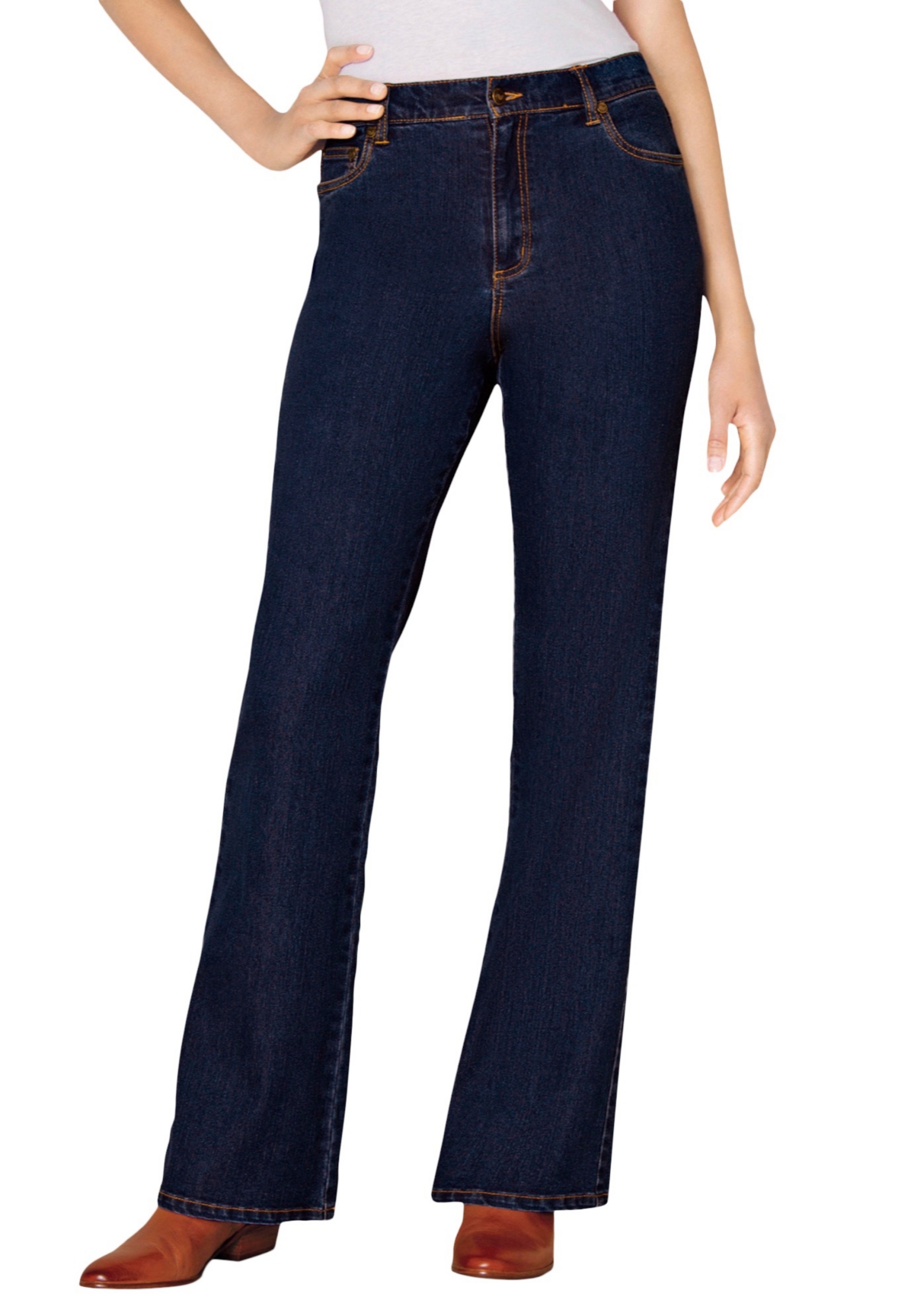Click here for Woman Within Womens Within Stretch Denim Five-Pock... prices