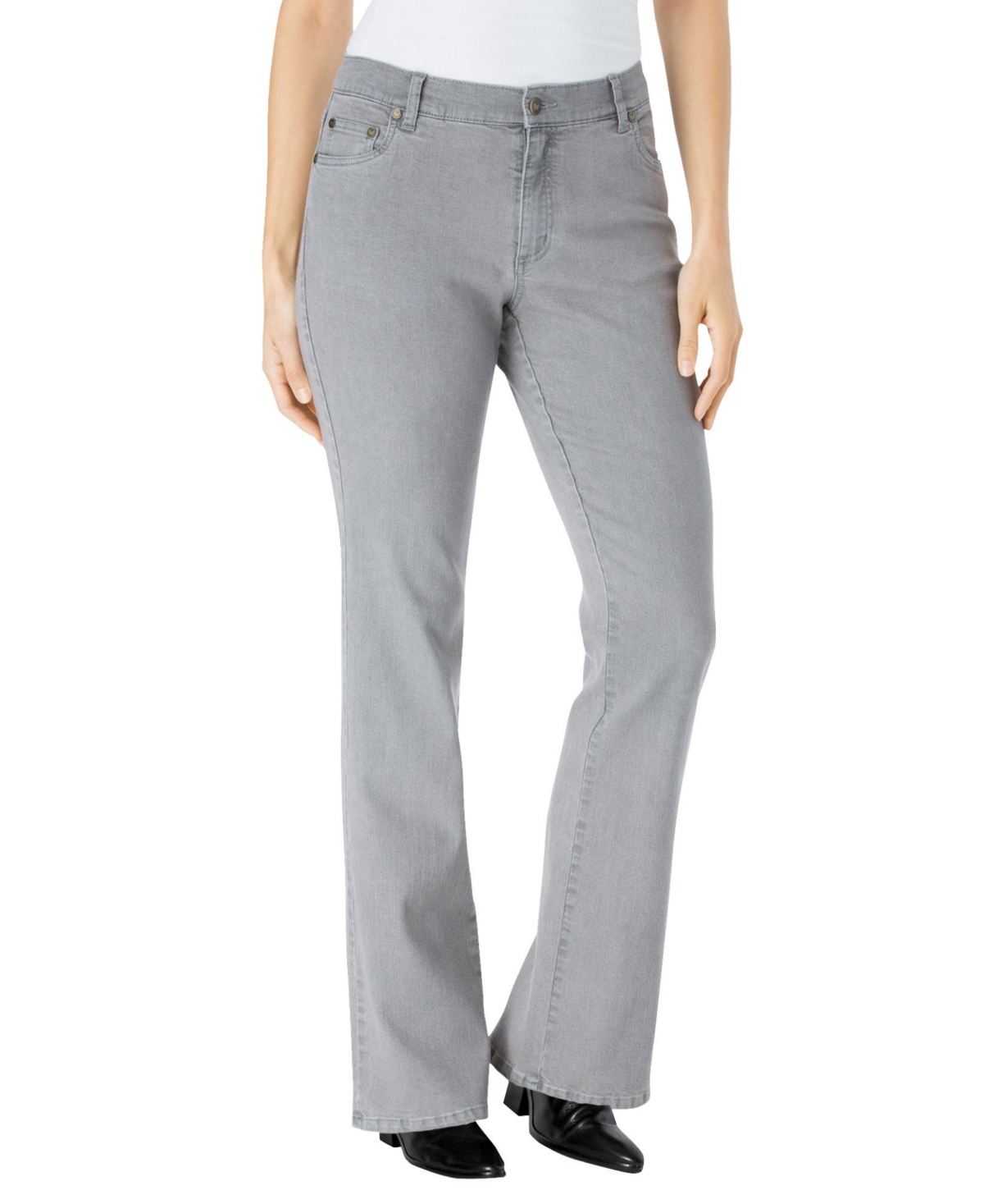 Click here for Woman Within Womens Within Bootcut Stretch Denim J... prices