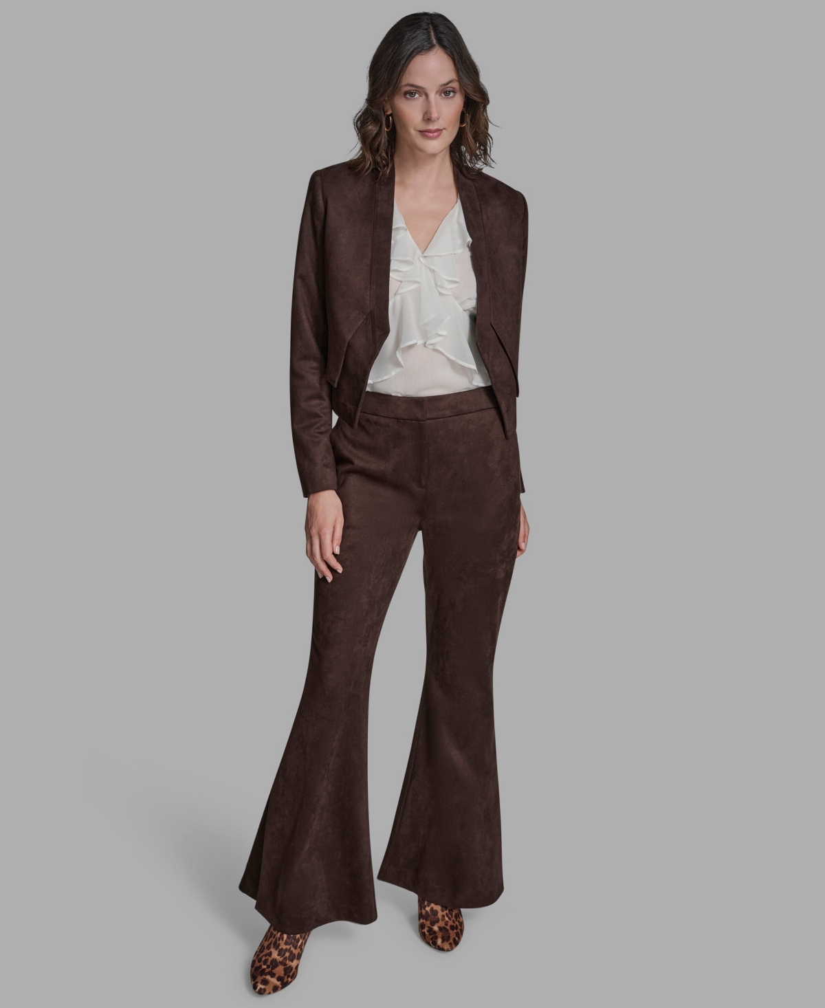 Click here for Bcbg Womens Open-Front Long Sleeve Jacket - Truffl... prices