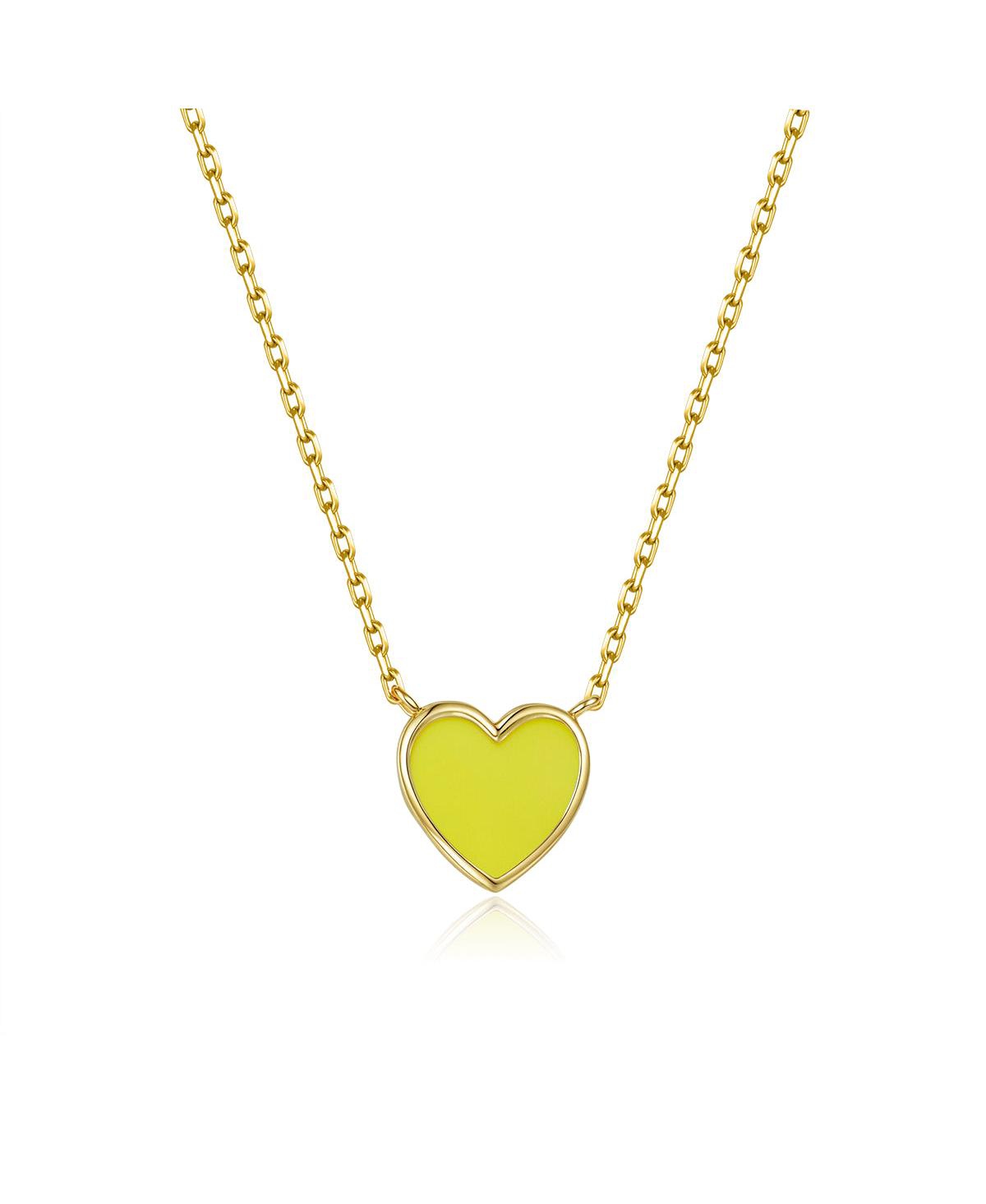 Click here for Anna Zuckerman Petit Love Necklace in Yellow - Yel... prices