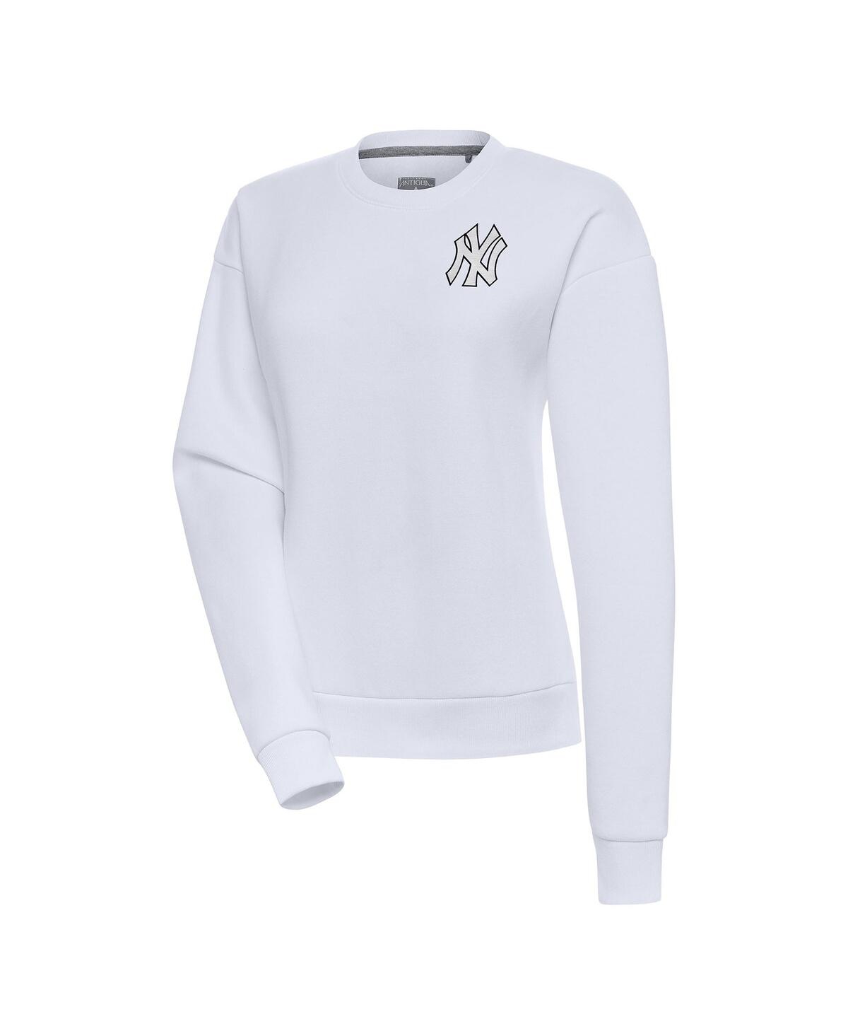 Click here for Antigua Womens White New York Yankees Brushed Meta... prices