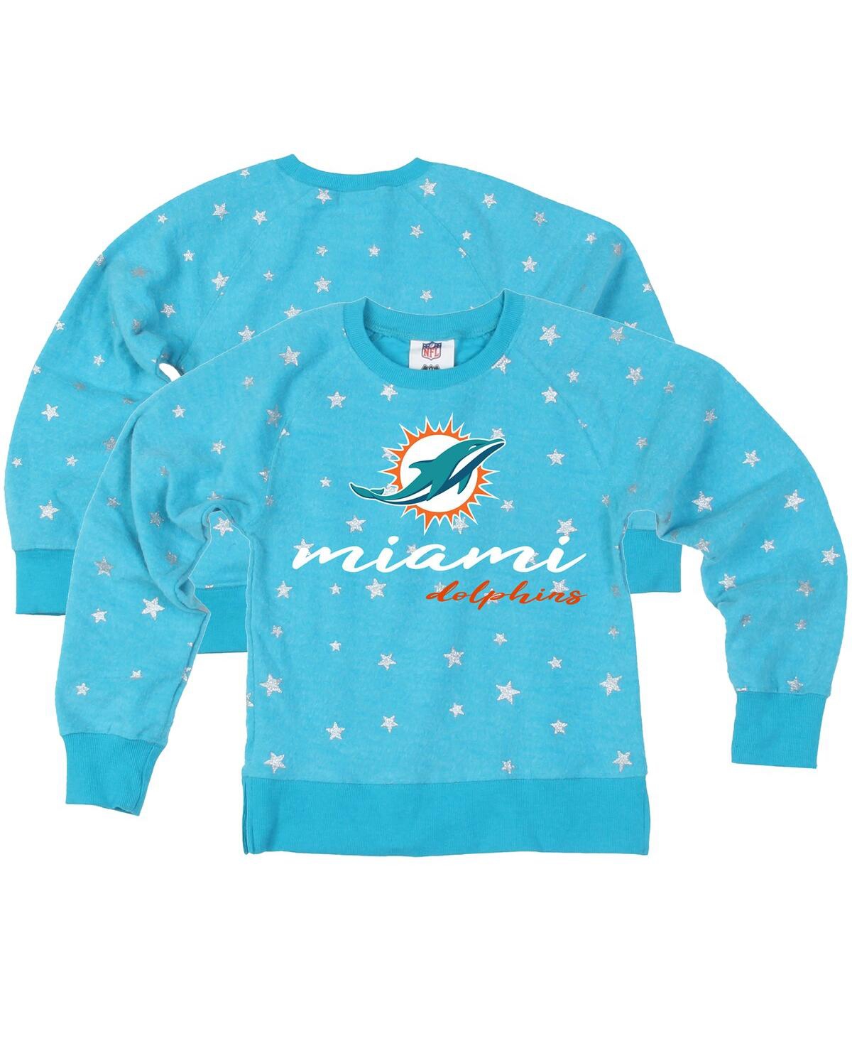 Click here for Wes & Willy Big Girls Aqua Miami Dolphins Shimmer... prices