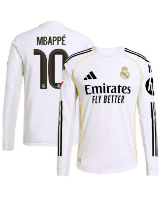 Adidas Men's Kylian Mbappé White Real Madrid 2025/26 Home Authentic ...