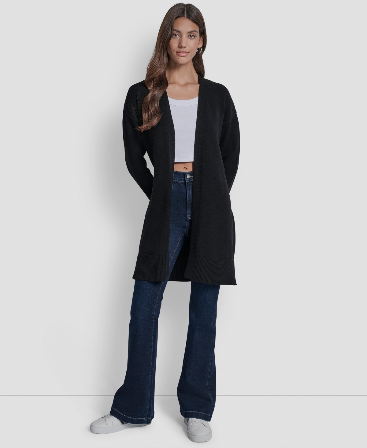 Click here for Dkny Jeans Petite Long Sleeves Cardigan with Lasso... prices