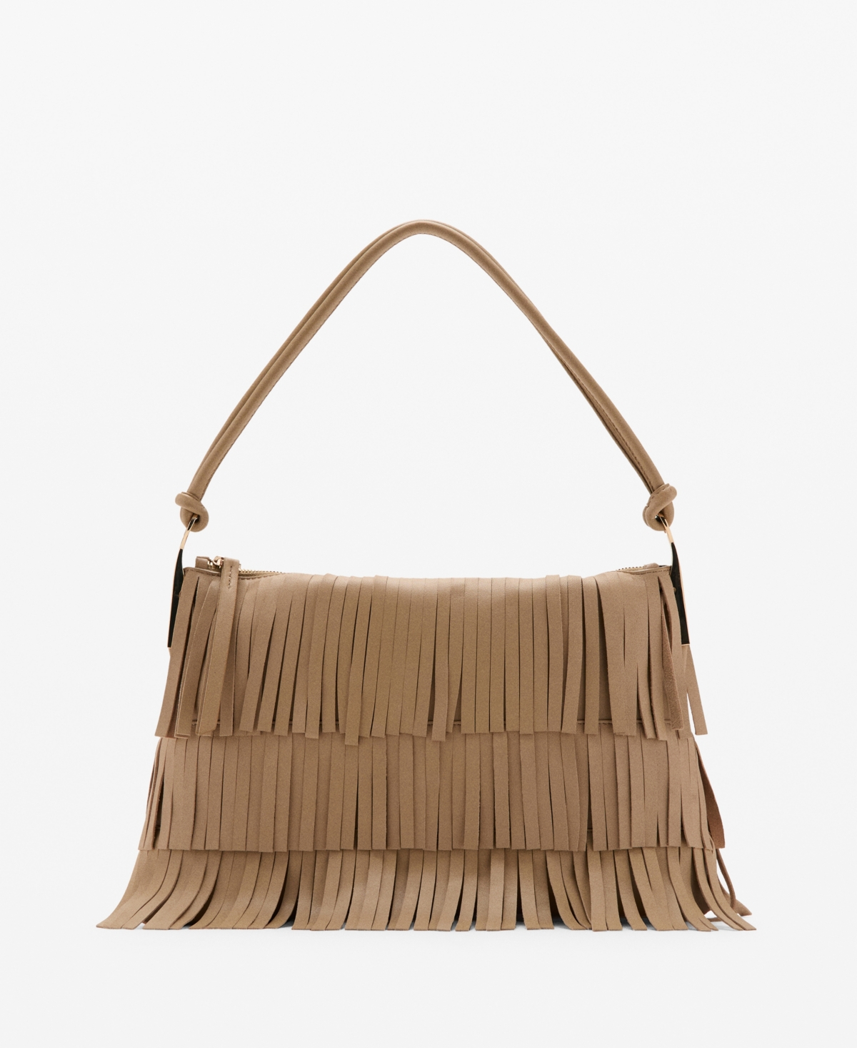 Click here for Mango Womens Fringes Detail Large Leather Shoulder... prices