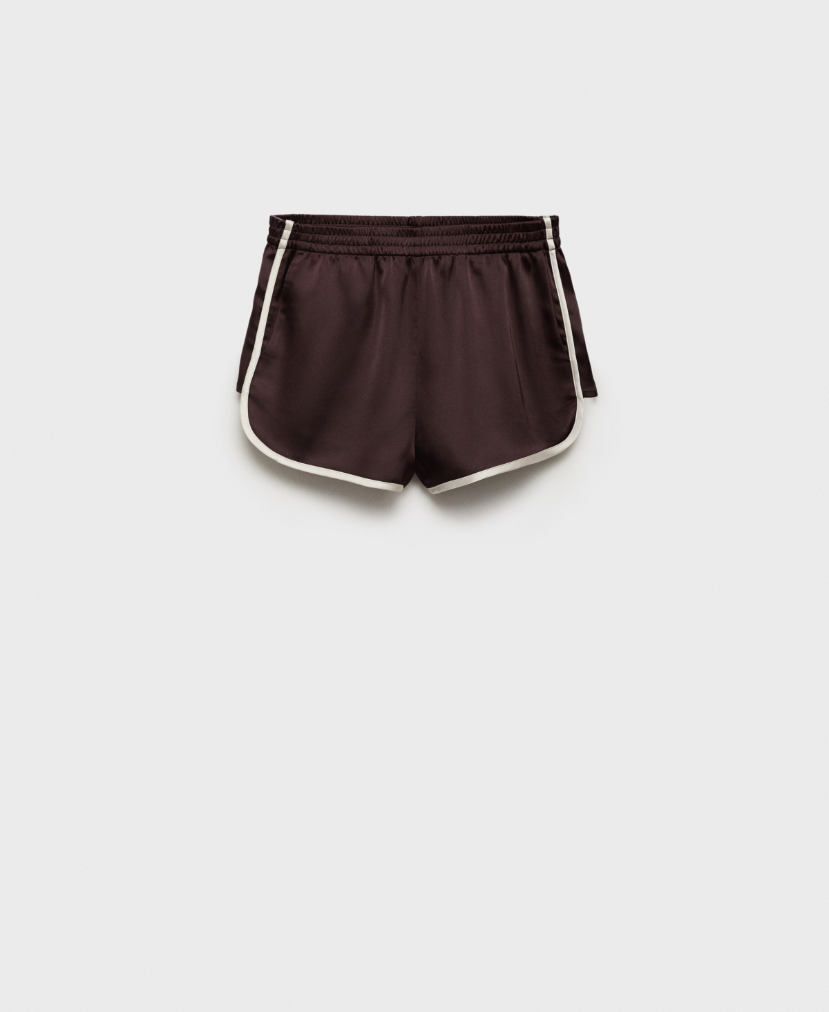 Click here for Mango Womens Contrasting Trim Shorts - Plum prices