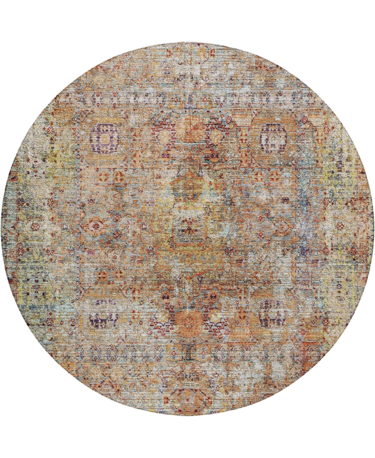 Click here for Dalyn Karaj KJ1 8x8 Round Area Rug - Orange prices