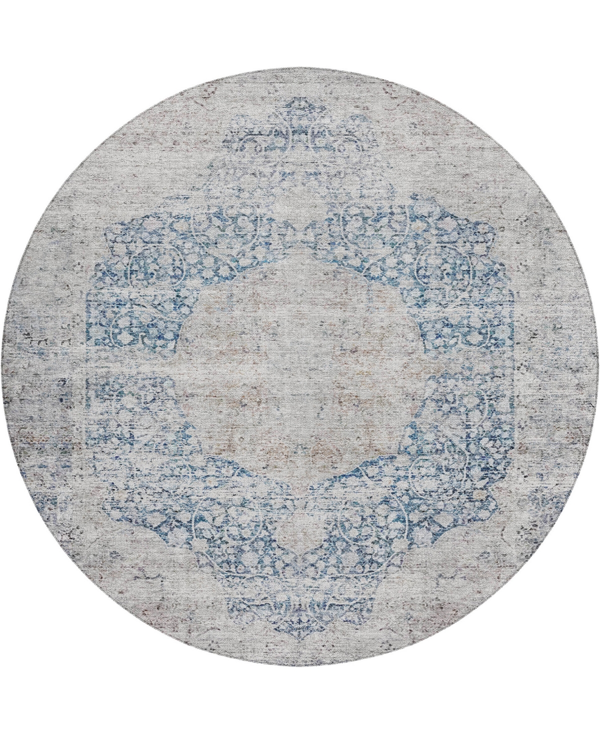 Click here for Dalyn Karaj KJ8 8x8 Round Area Rug - Blue prices