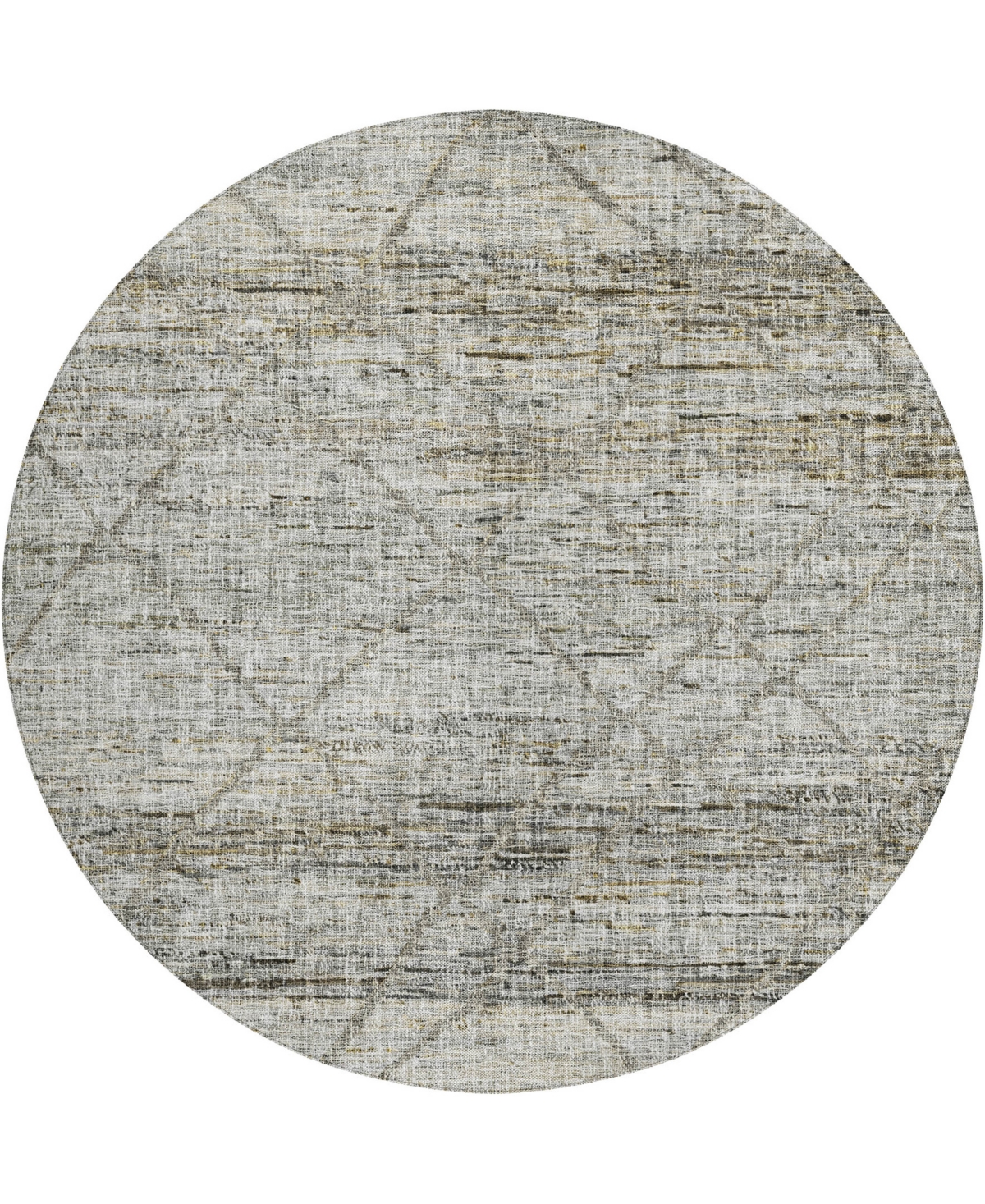 Click here for Dalyn Portico PO1 8x8 Round Area Rug - Gray  Brown prices