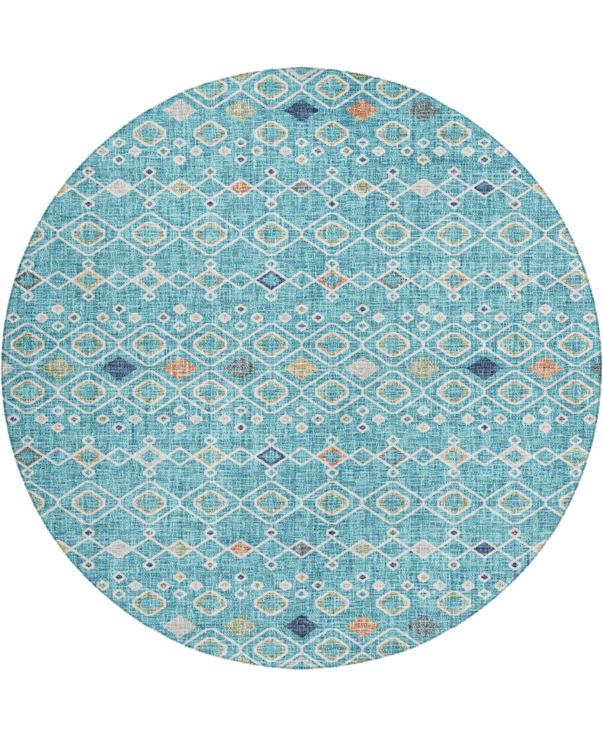 Click here for Dalyn Portico PO4 8x8 Round Area Rug - Aqua prices