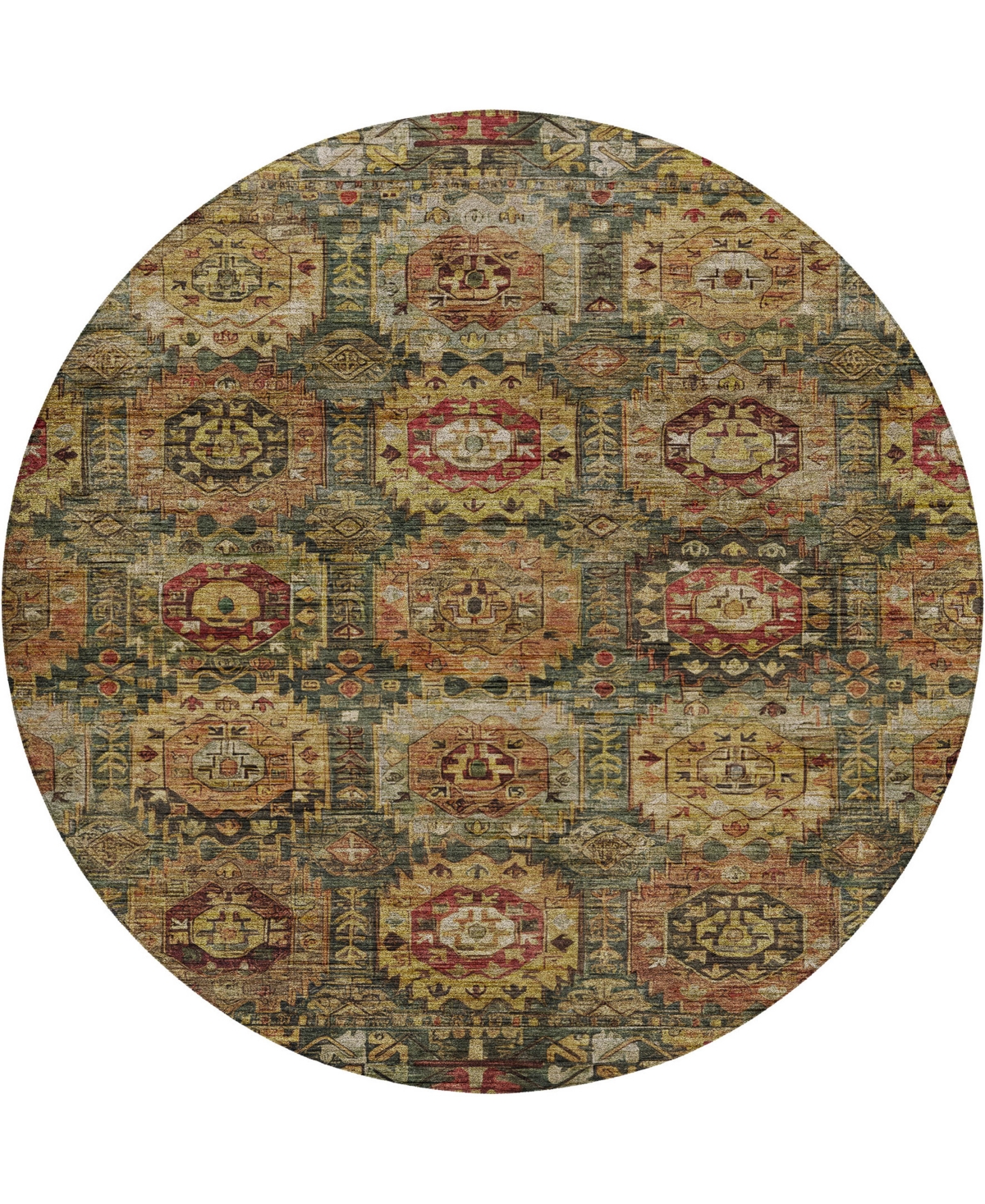 Click here for Dalyn Silk Road SR11 8x8 Round Area Rug - Ivy  Gre... prices
